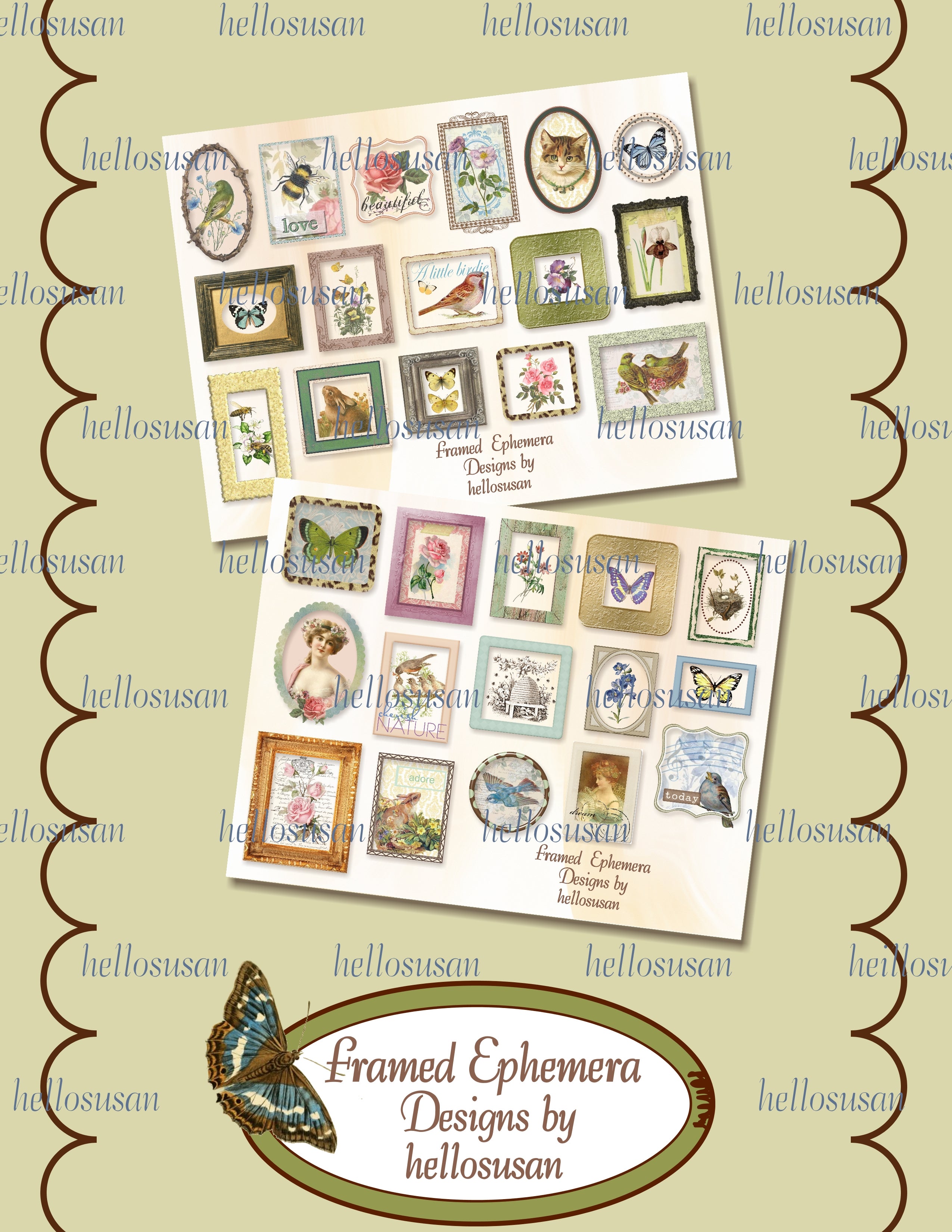 Framed Ephemera Journal Digital Kit - Payhip
