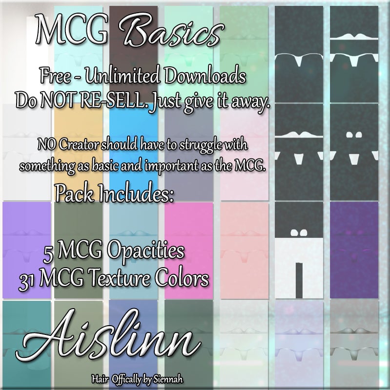 MCG Basic Textures and Opacities for IMVU by Aislinn - Payhip