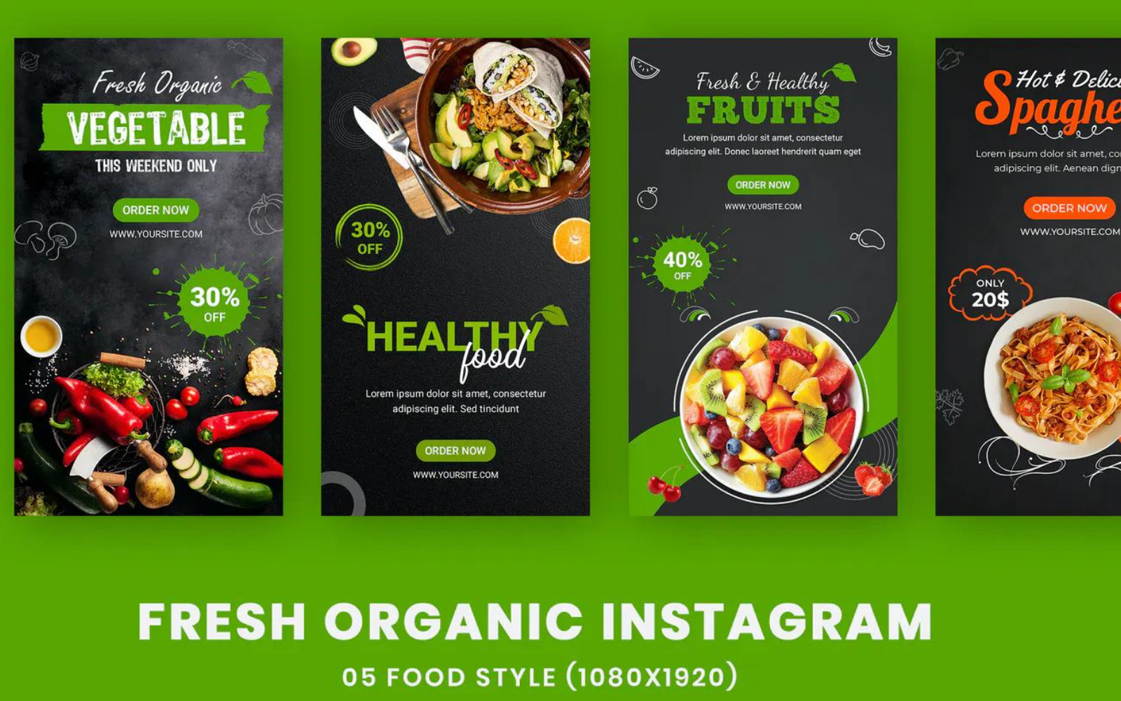 5 Fresh Organic Banner Instagram Post - Payhip