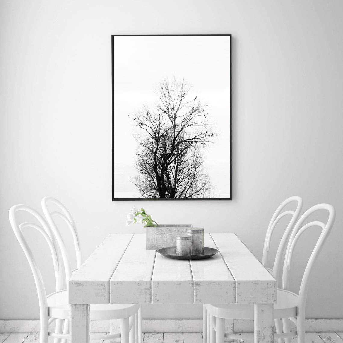 Birds on Branches,Nature photography,Black and White Tree Print,Instant ...