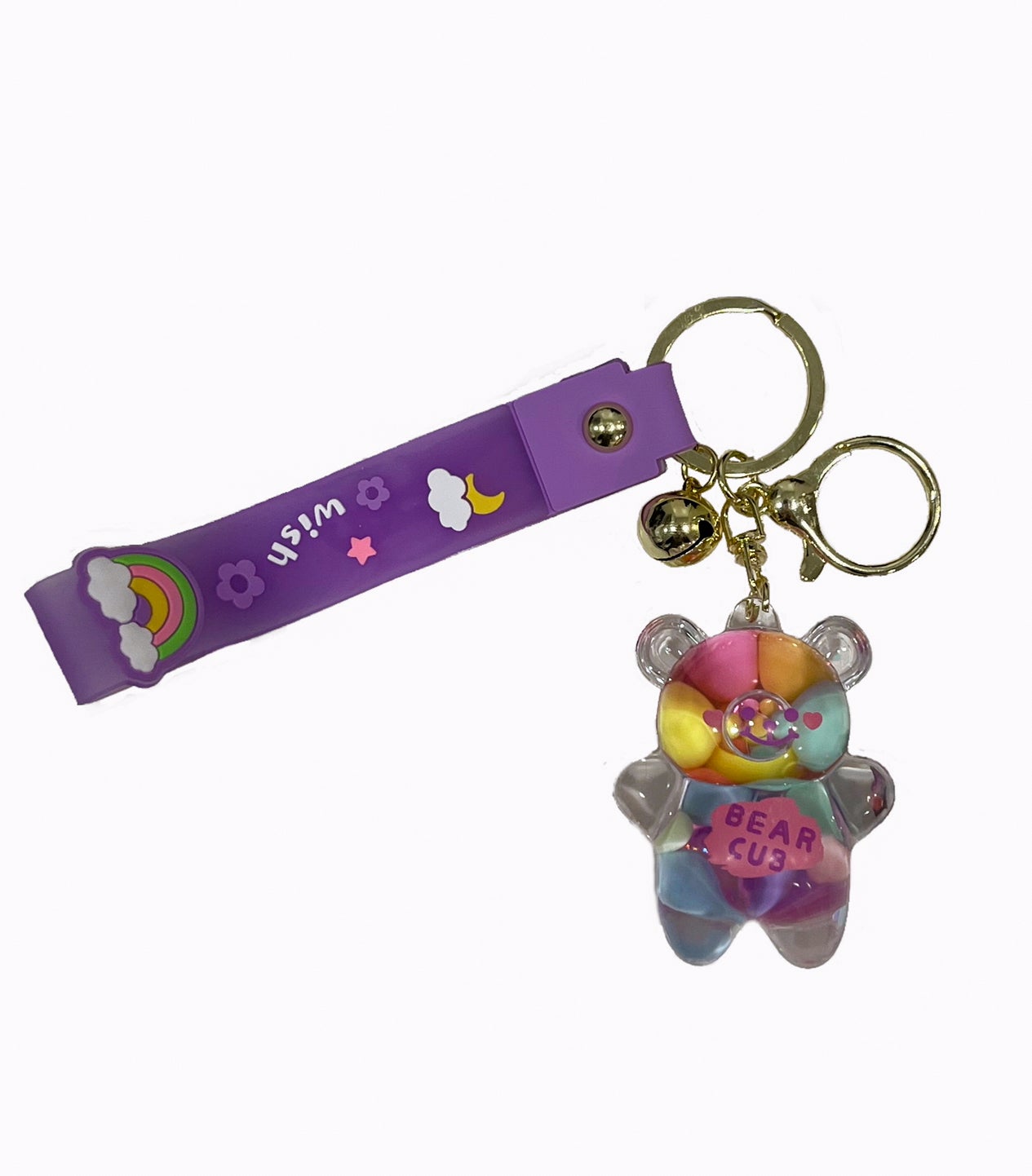 Purple teddy bear keychain - Payhip