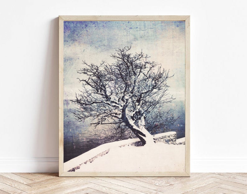 Instant Download Printable Art,Tree Wall Art Printable,Winter Landscape ...