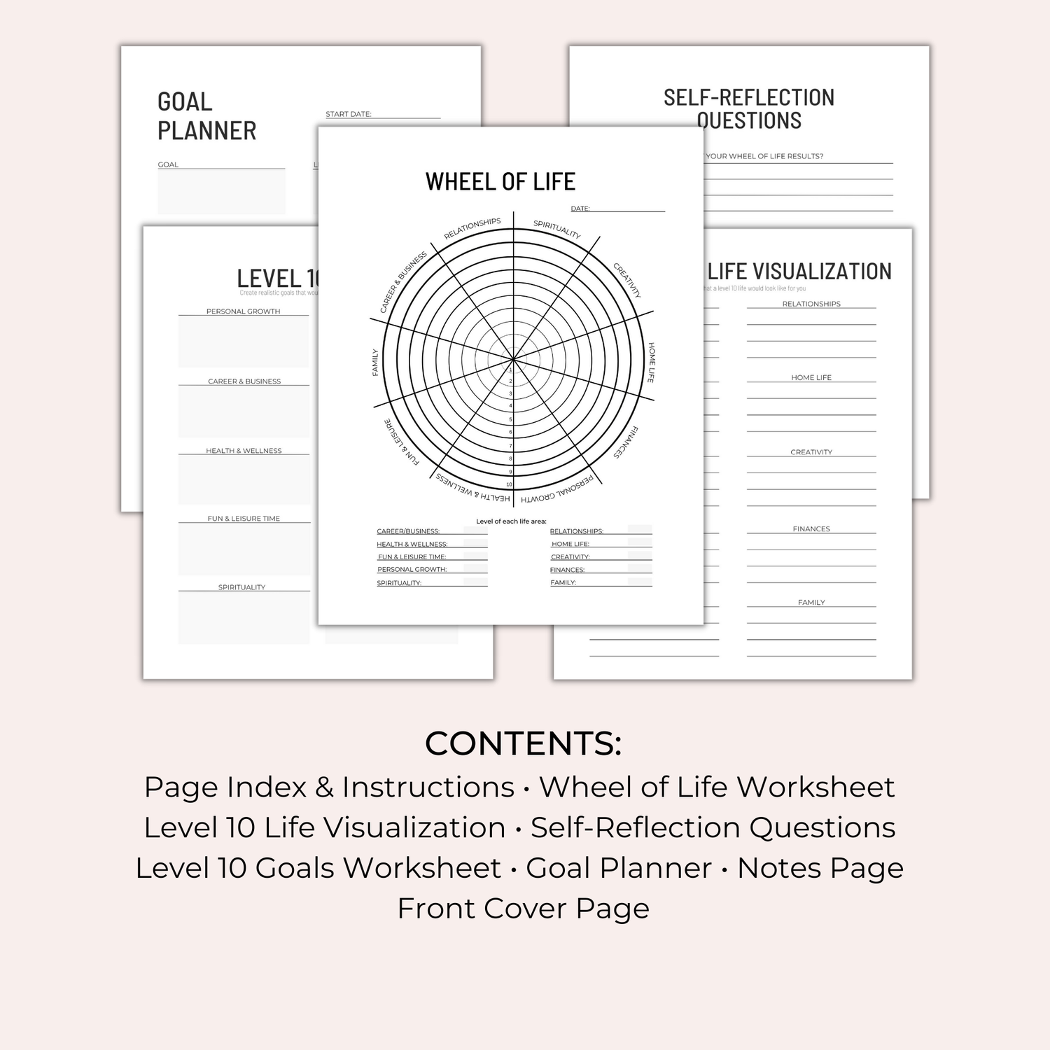 Wheel of Life Planner - PRINTABLE - Payhip