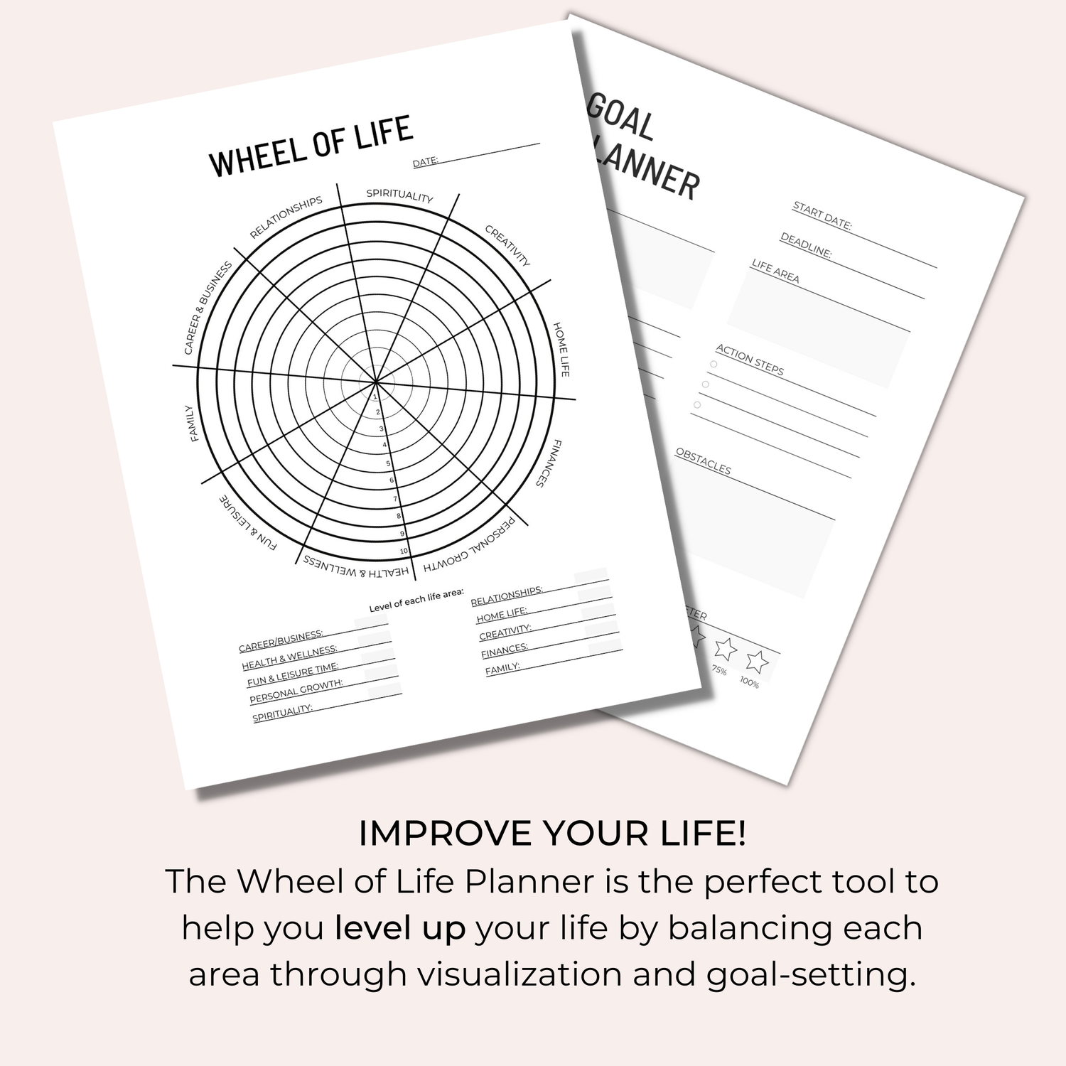 Wheel of Life Planner - PRINTABLE - Payhip