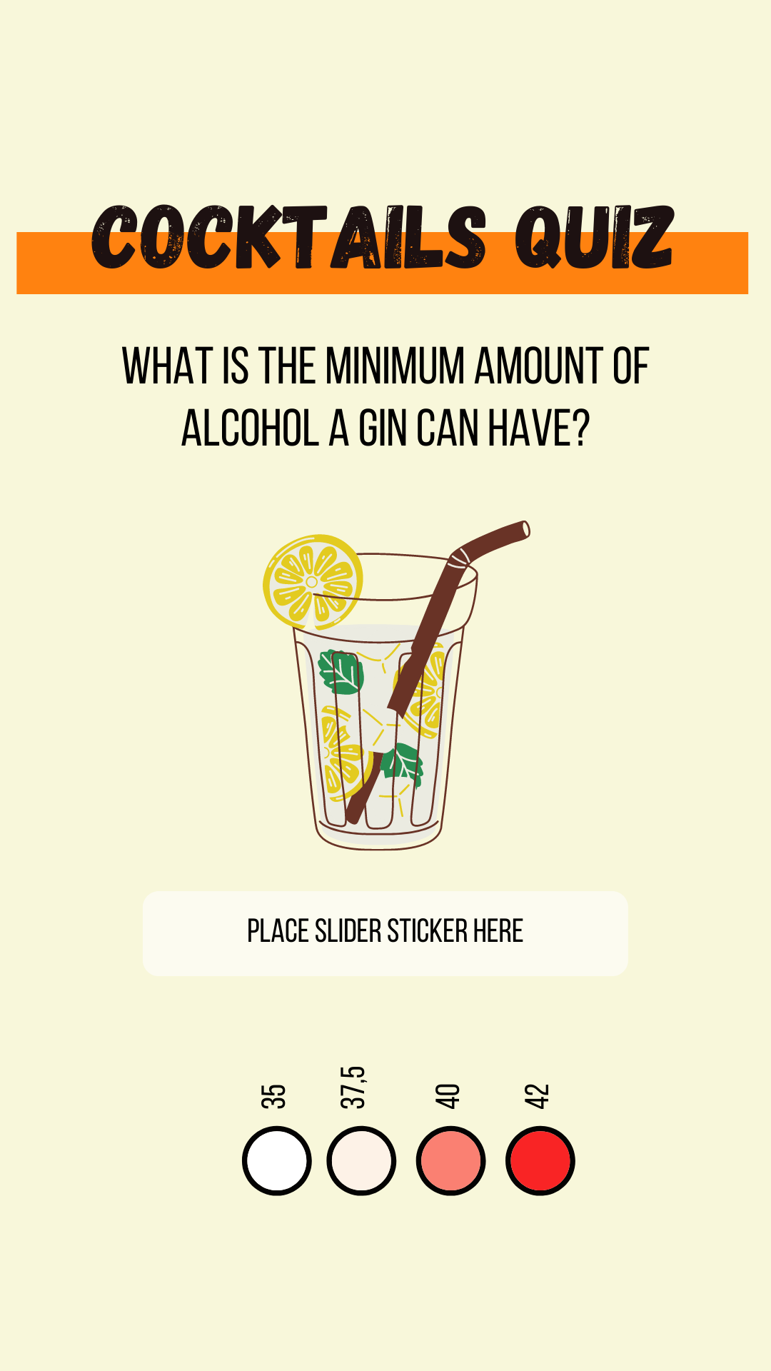 Cocktail Quiz for Instagram Story - Payhip
