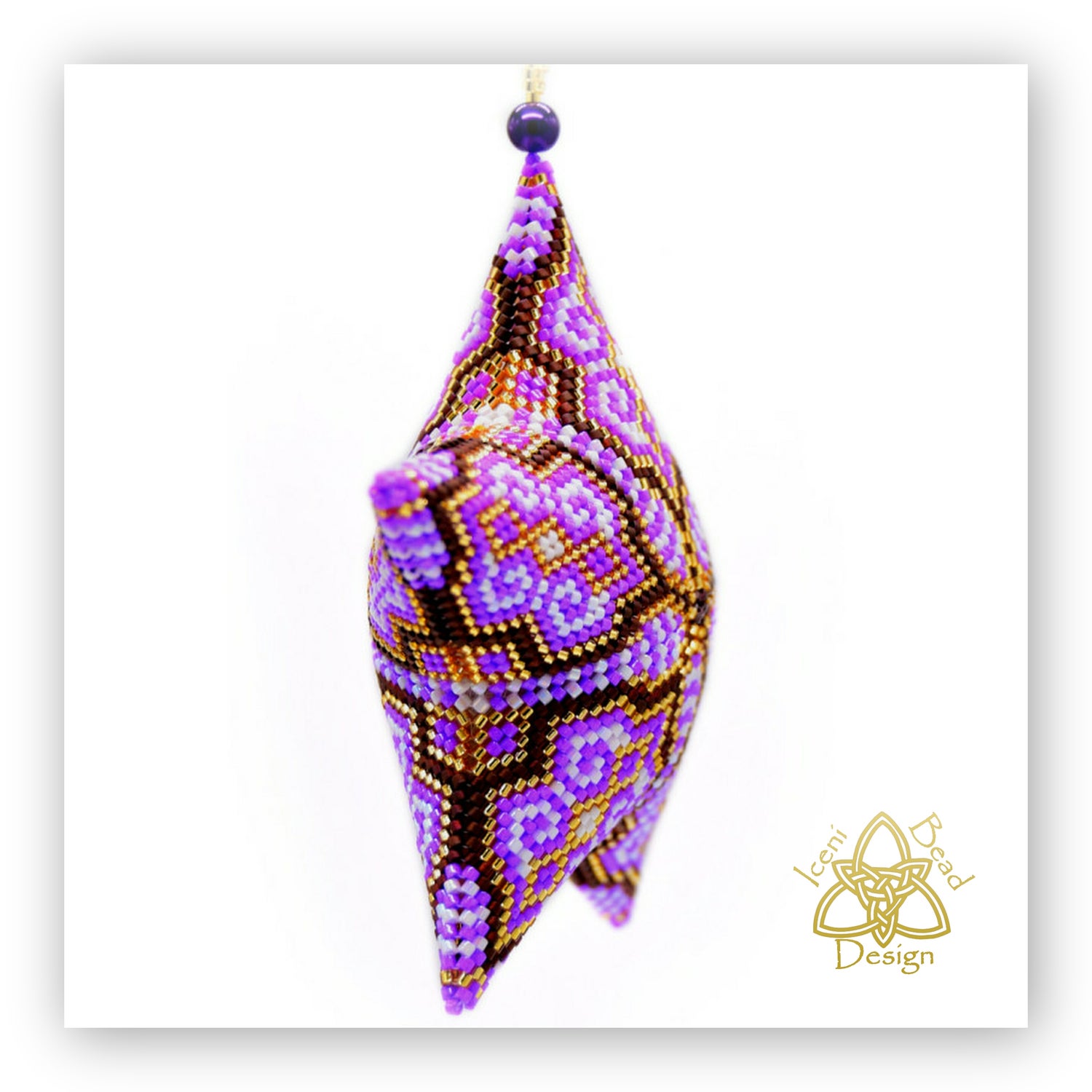 Perfectly Purple O2, 3D Beaded Peyote Star - Payhip