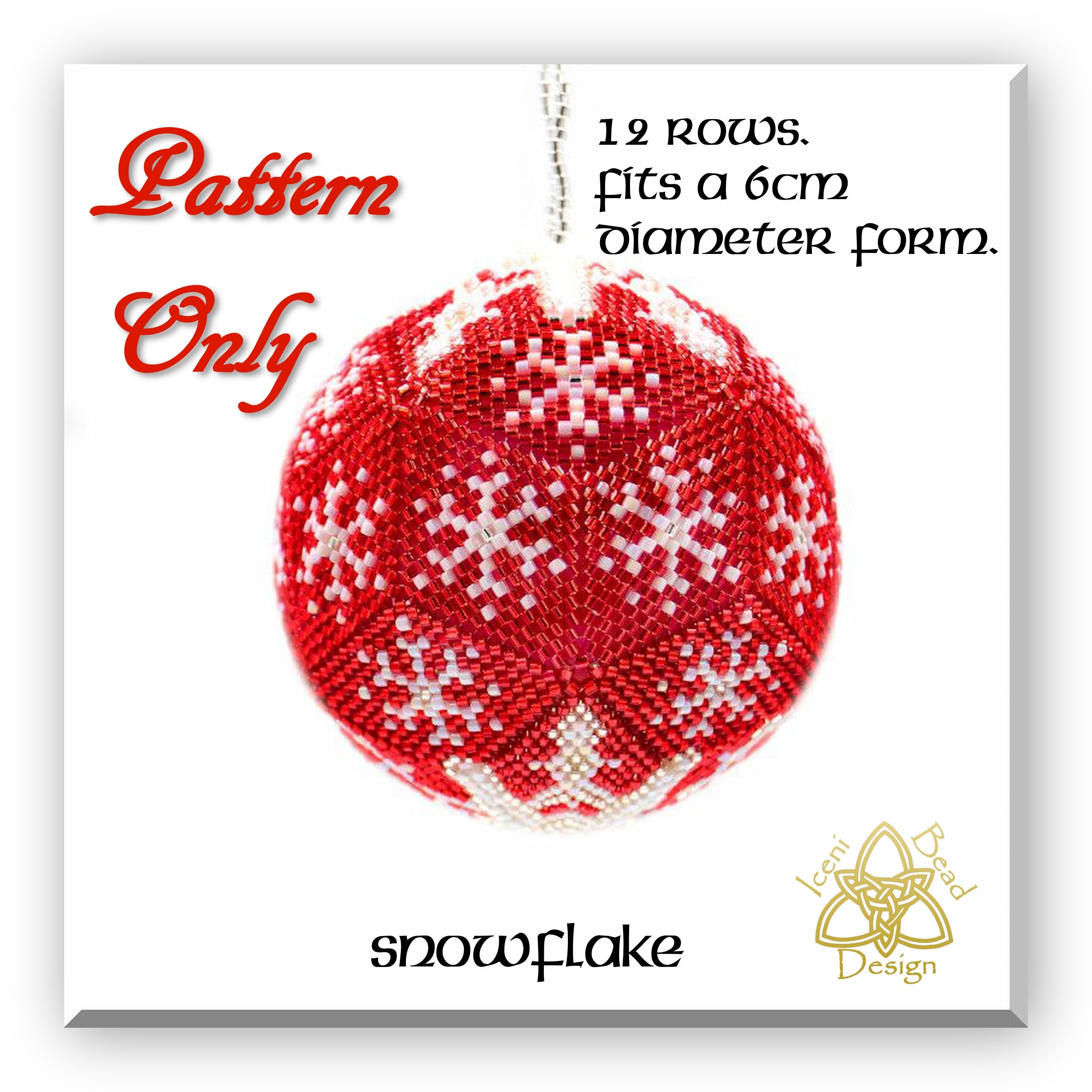 Snowflake 3D Peyote Stitch Ball pattern - Payhip