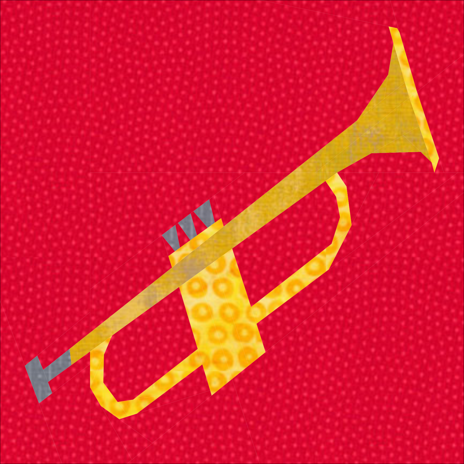 Trumpet Paper Pieced Quilt Pattern