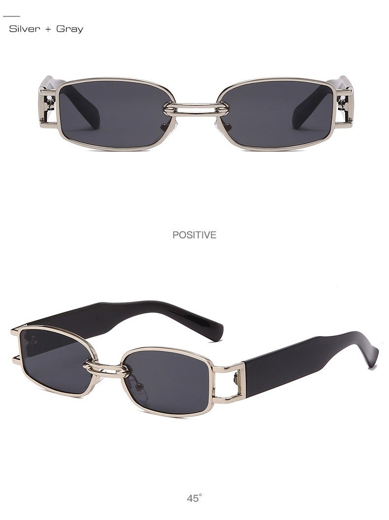 Fashion eyeglasses Small Rectangle Women Sunglasses Shades Clear ...