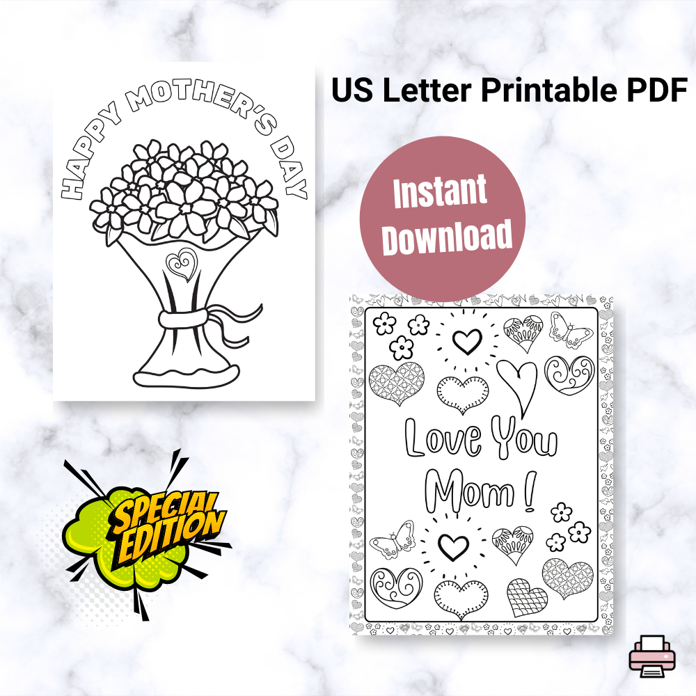 Mother’s Day Coloring Pages Printable Volume 1, Mother’s Day Coloring ...