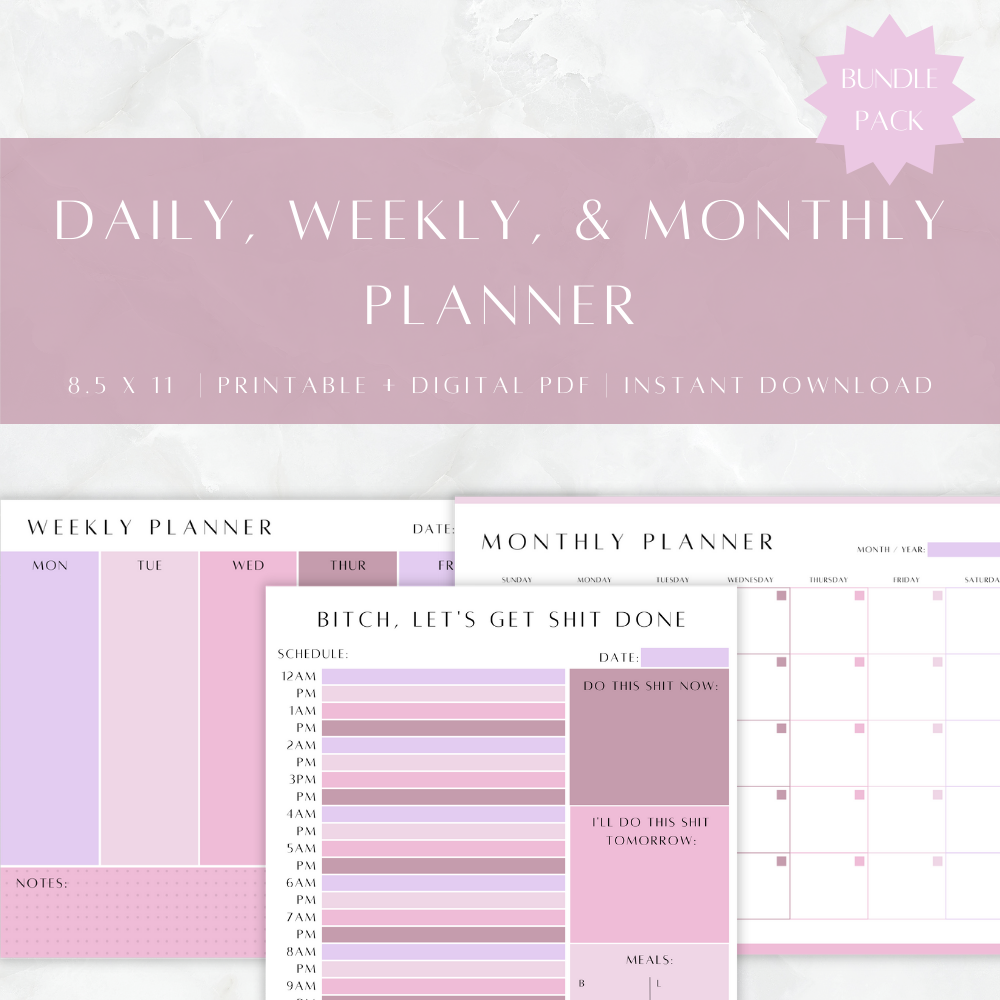Planner Bundle - Pink Rose - Payhip