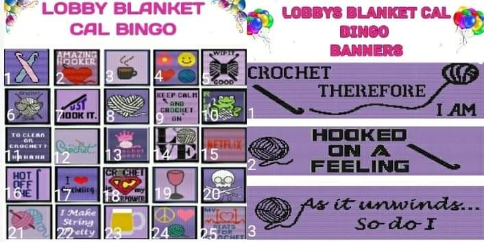 Lobby Bingo Blankets 59 patterns - Mix of Crochet & Family patterns ...