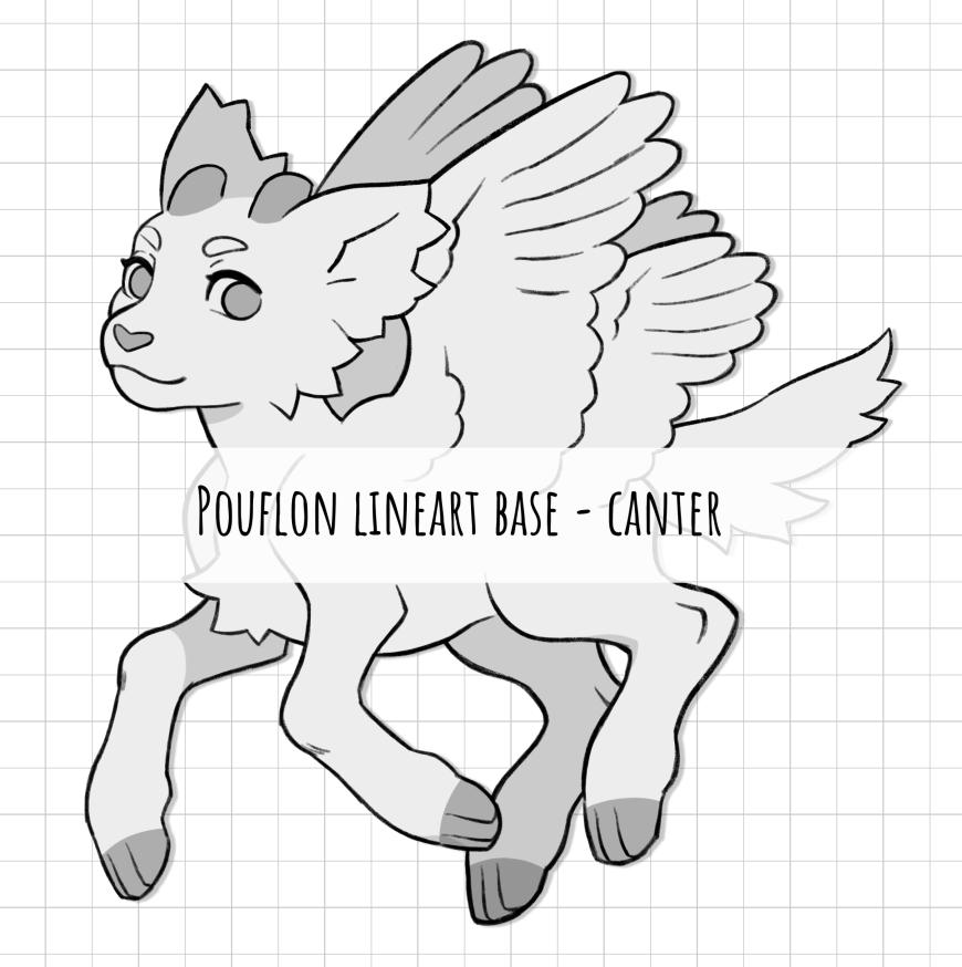 Pouflon Lineart Base - Canter - Payhip
