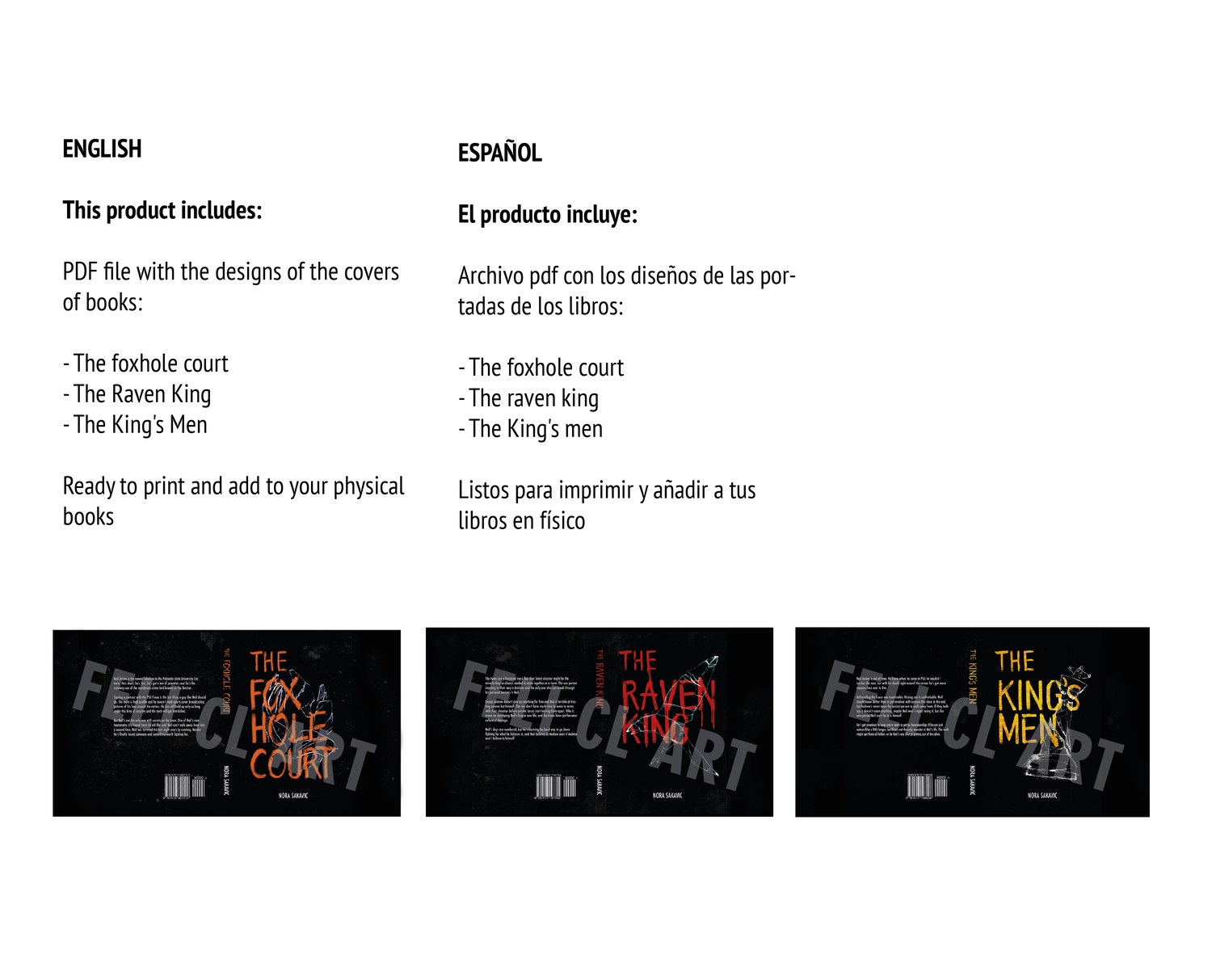 Print - AFTG series by Nora Sakavic cover redesign (all books) - Payhip