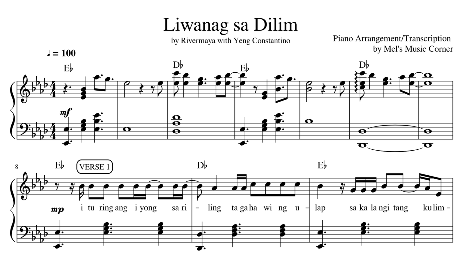 Pasilyo by SunKissed Lola SHEET MUSIC or MIDI - Payhip