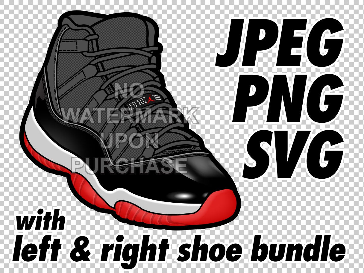Air Jordan 11 Concords JPEG PNG SVG right & left shoe bundle - Payhip