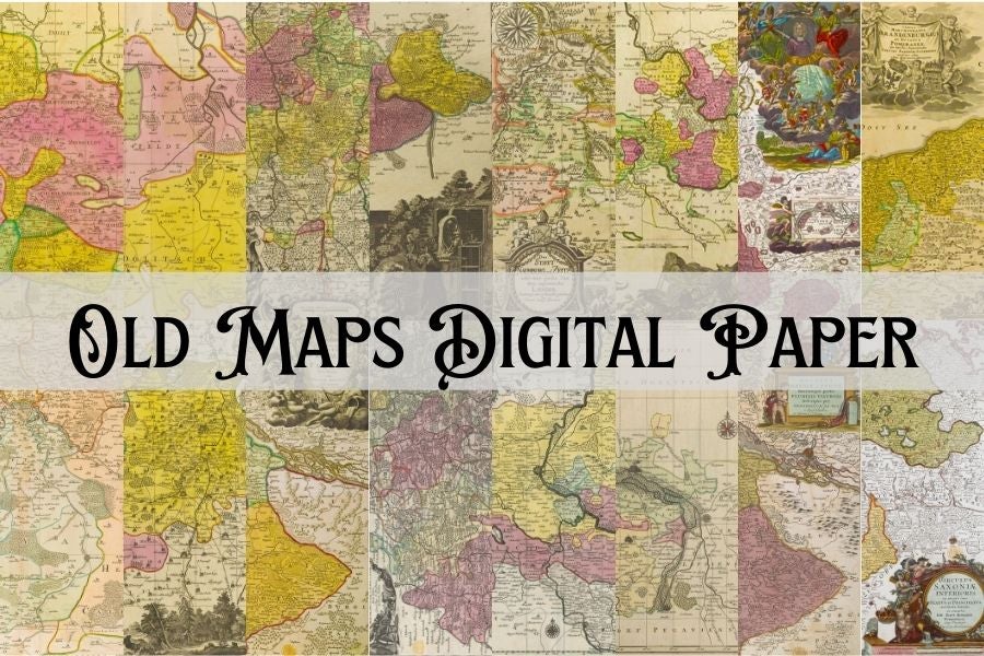 Vintage MAPS, Old Maps Digital Paper - Payhip