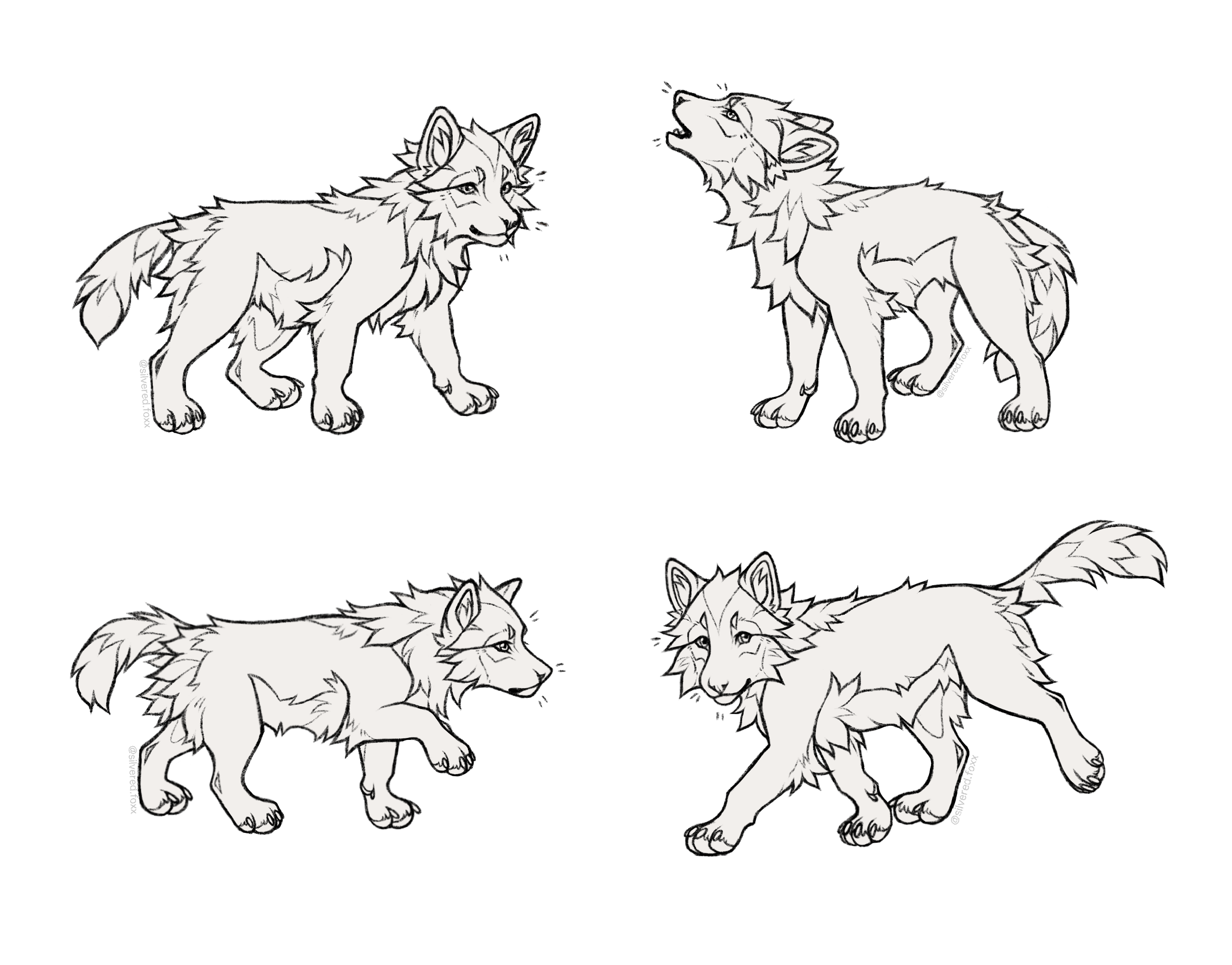Silver’s wolf pup lines - Bundle - Payhip