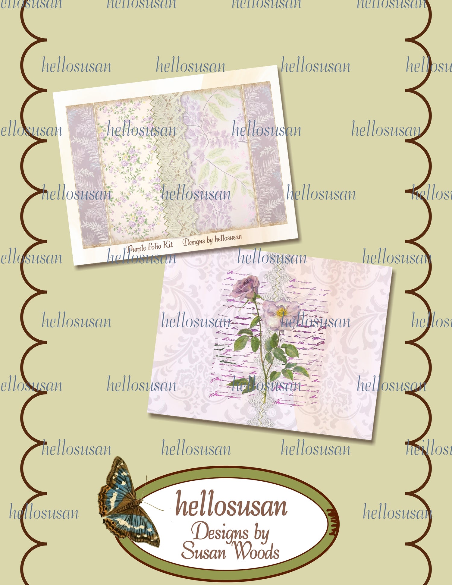 Purple Small Folio Journal Digital Kit - Payhip