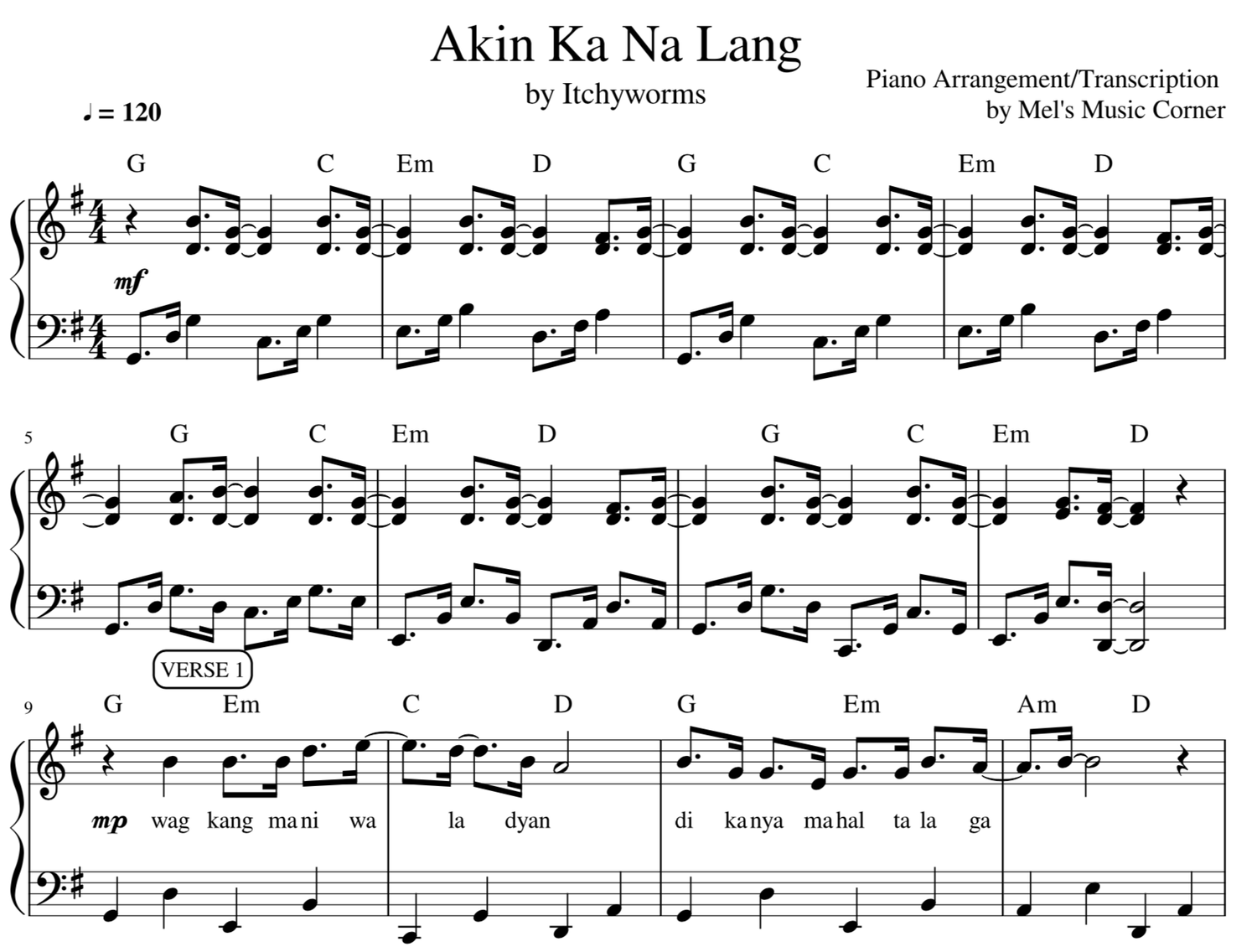 Pasilyo by SunKissed Lola SHEET MUSIC or MIDI - Payhip