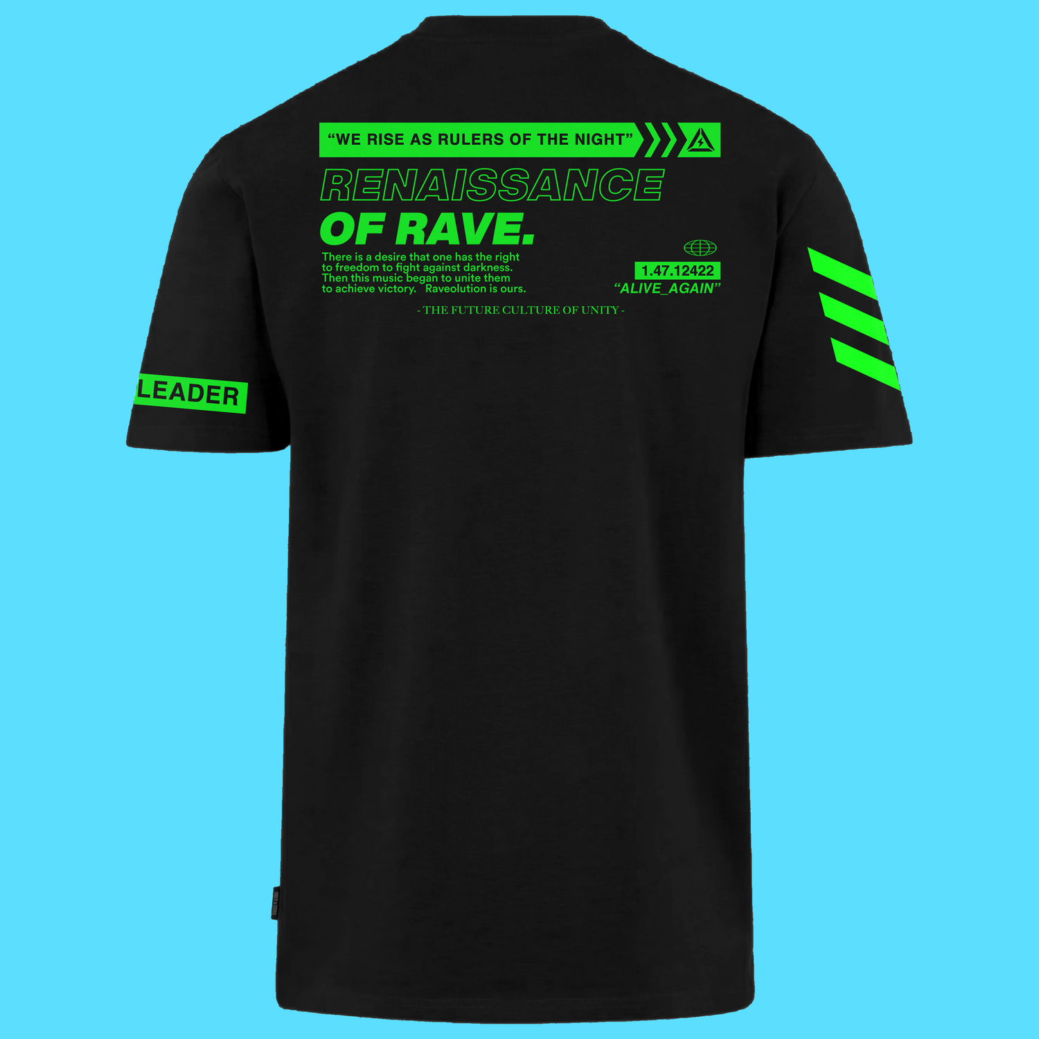 T-SHIRT "RENAISSANCE OF RAVE" OVERSIZED BLACK LIMITED EDITION - Payhip