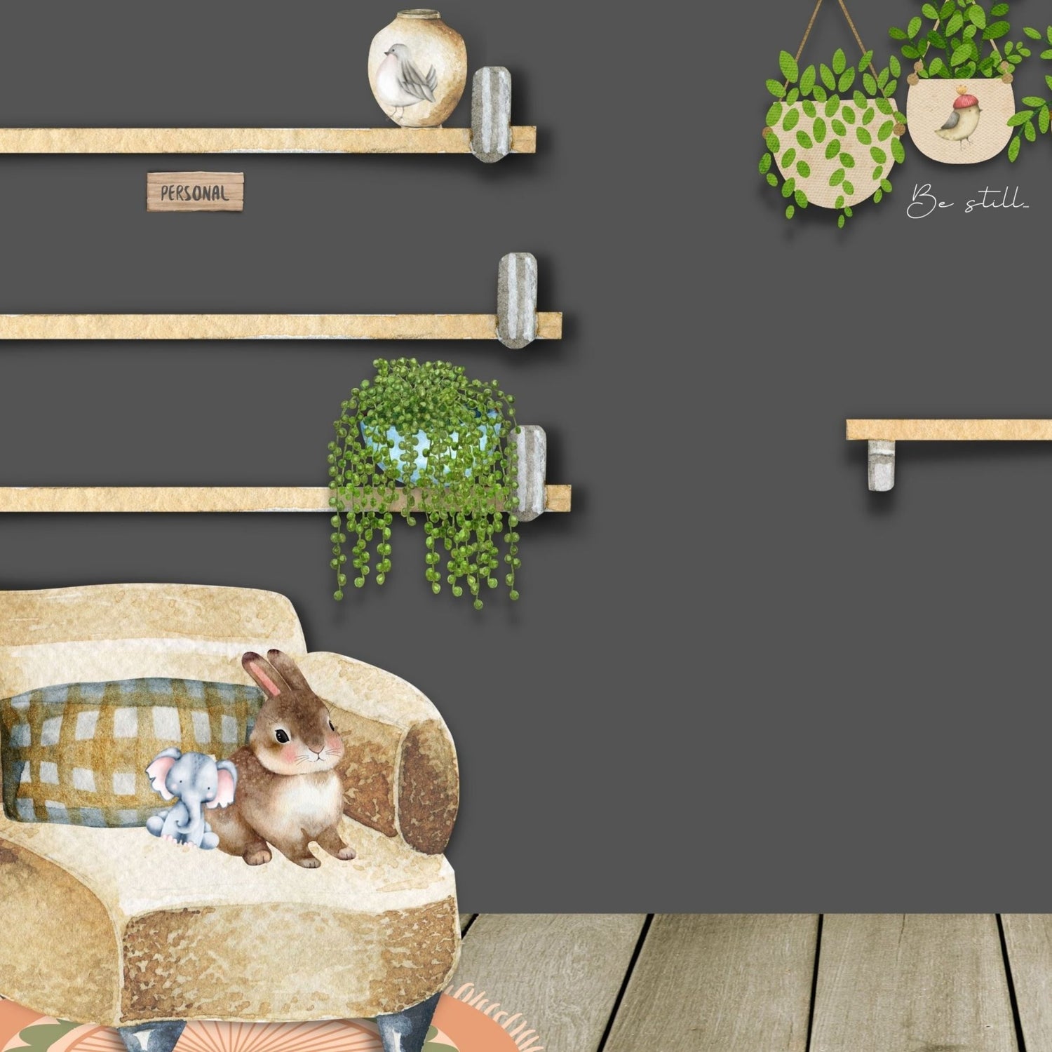 STILL RABBIT DESKTOP ORGANISER WALLPAPER - Payhip