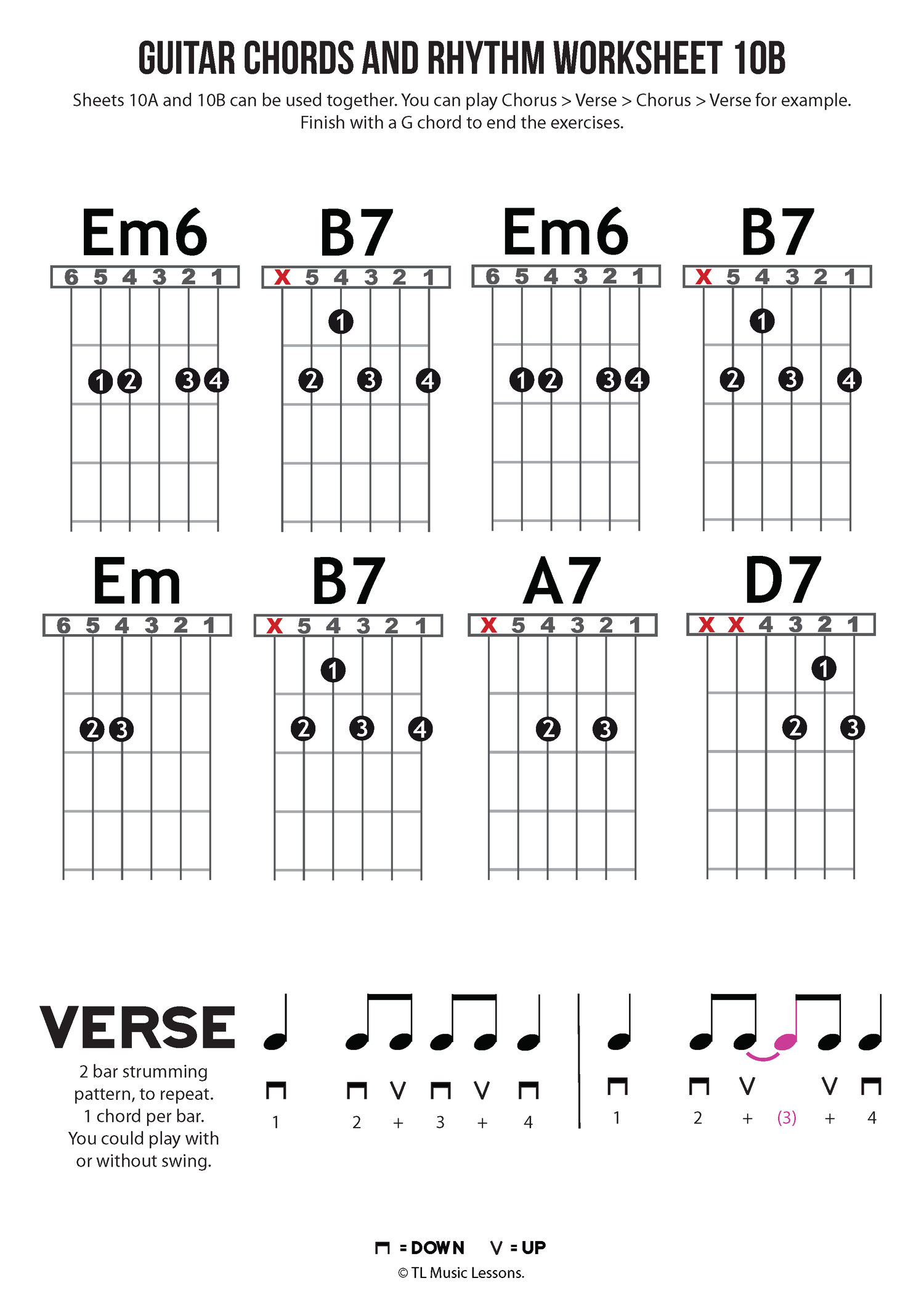 Guitar Chords and Rhythms Exercises - Beginners to Intermediate - Payhip