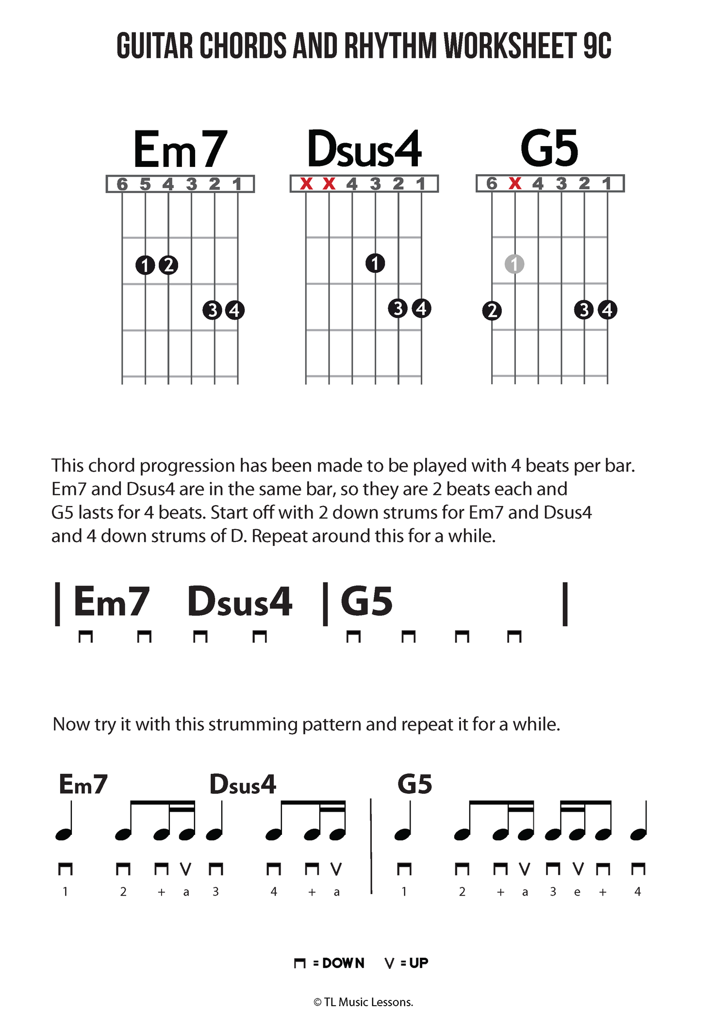 Guitar Chords and Rhythms Exercises - Beginners to Intermediate - Payhip