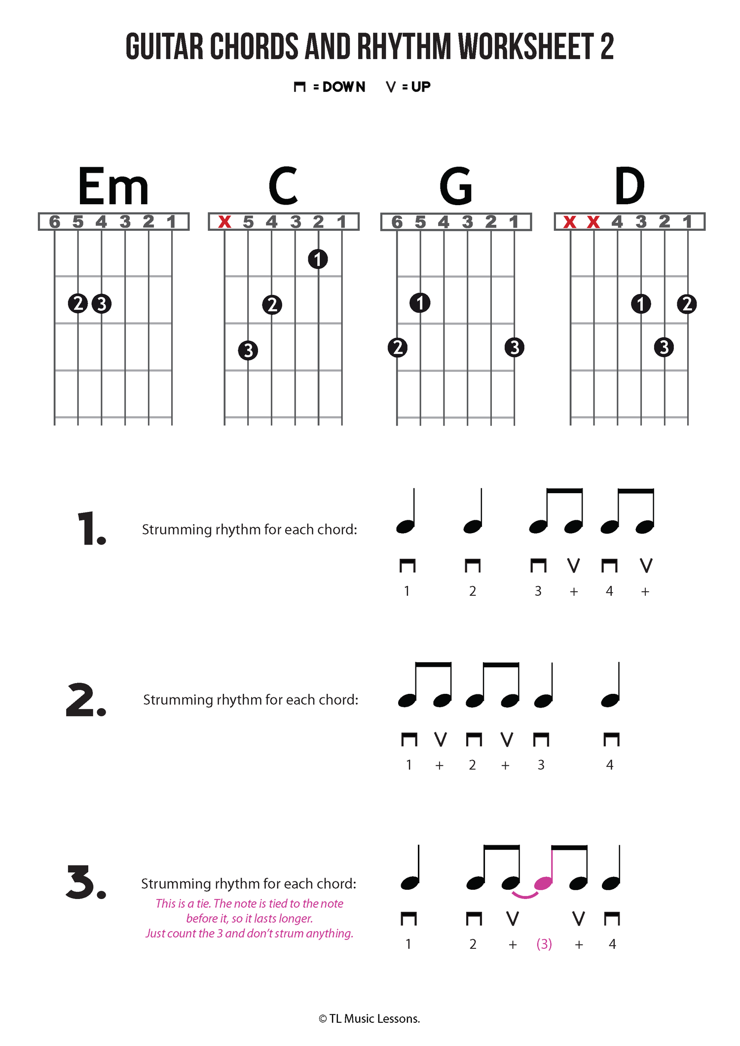 Guitar Chords and Rhythms Exercises - Beginners to Intermediate - Payhip