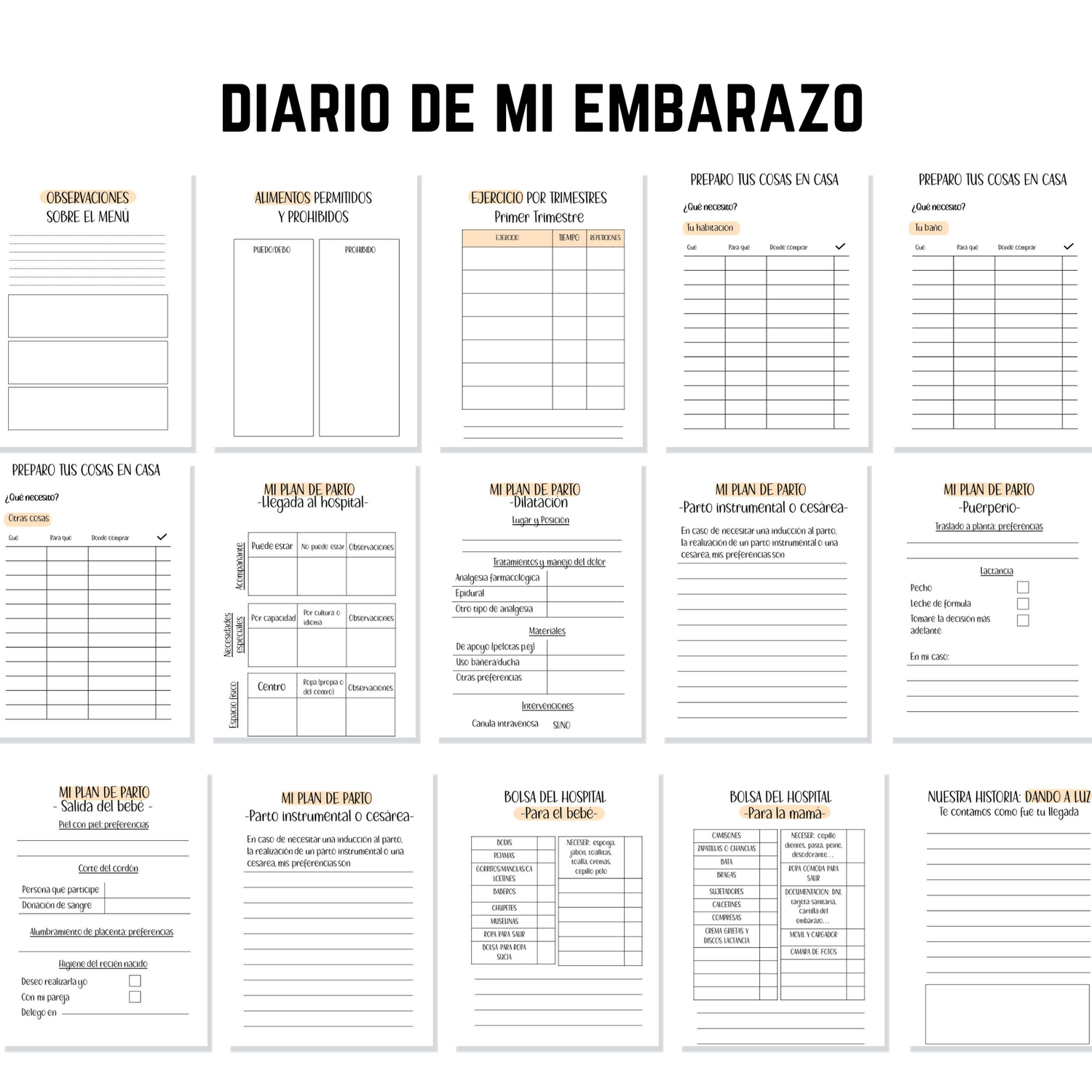 DIARIO DE EMBARAZO EDITABLE CON LICENCIA COMERCIAL A5 - Payhip