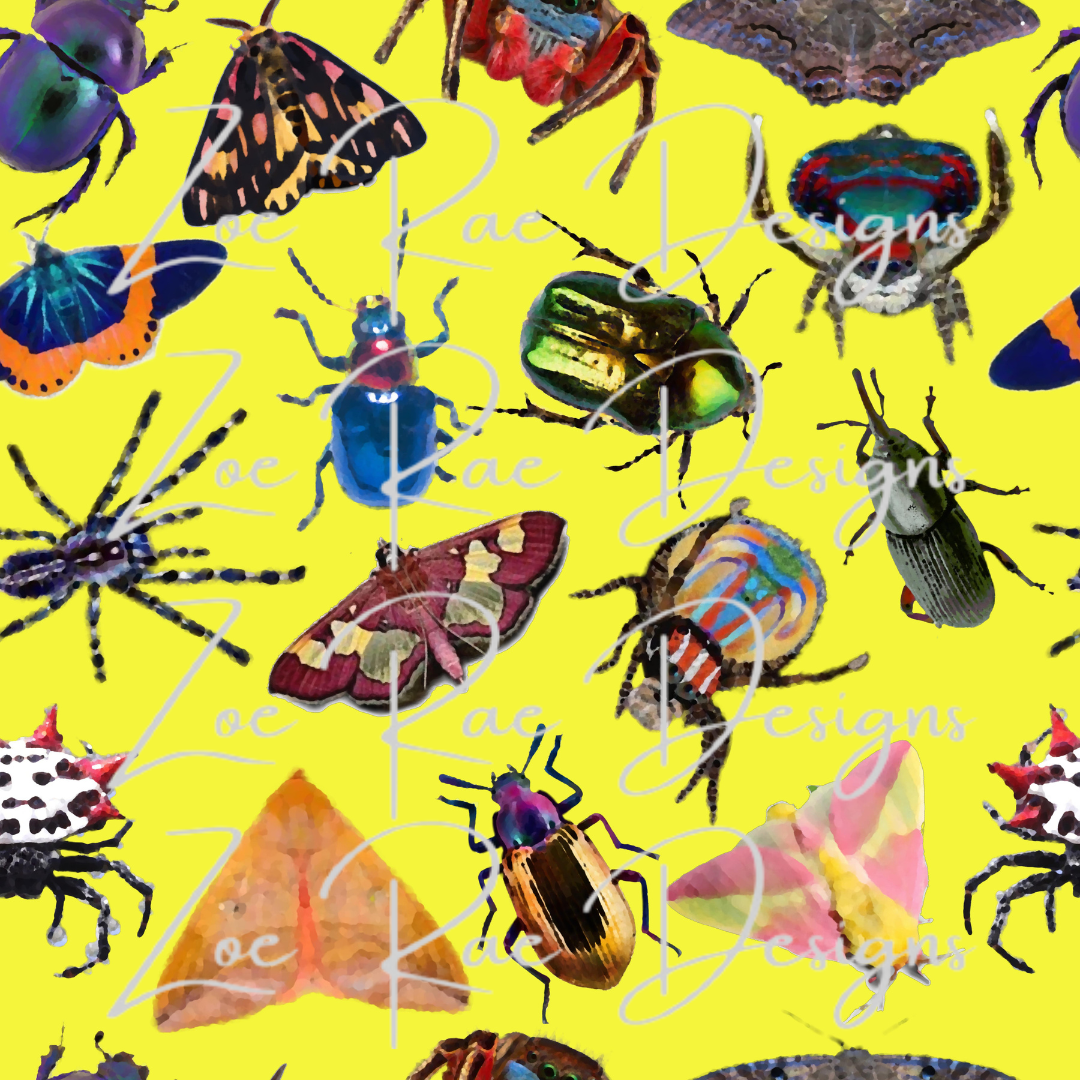 Oil Paint Bug Mix Yellow Background Seamleess File - Payhip