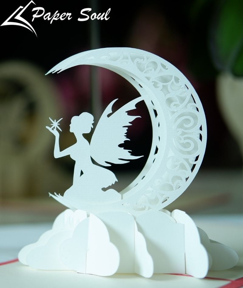 Fairy on the moon pop up card - Payhip