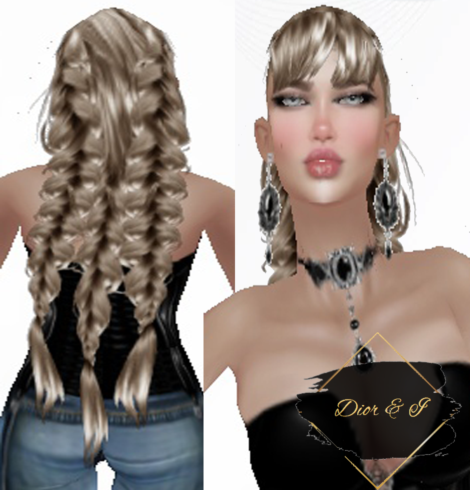 TM Female Braid Hair 9 colors - Payhip