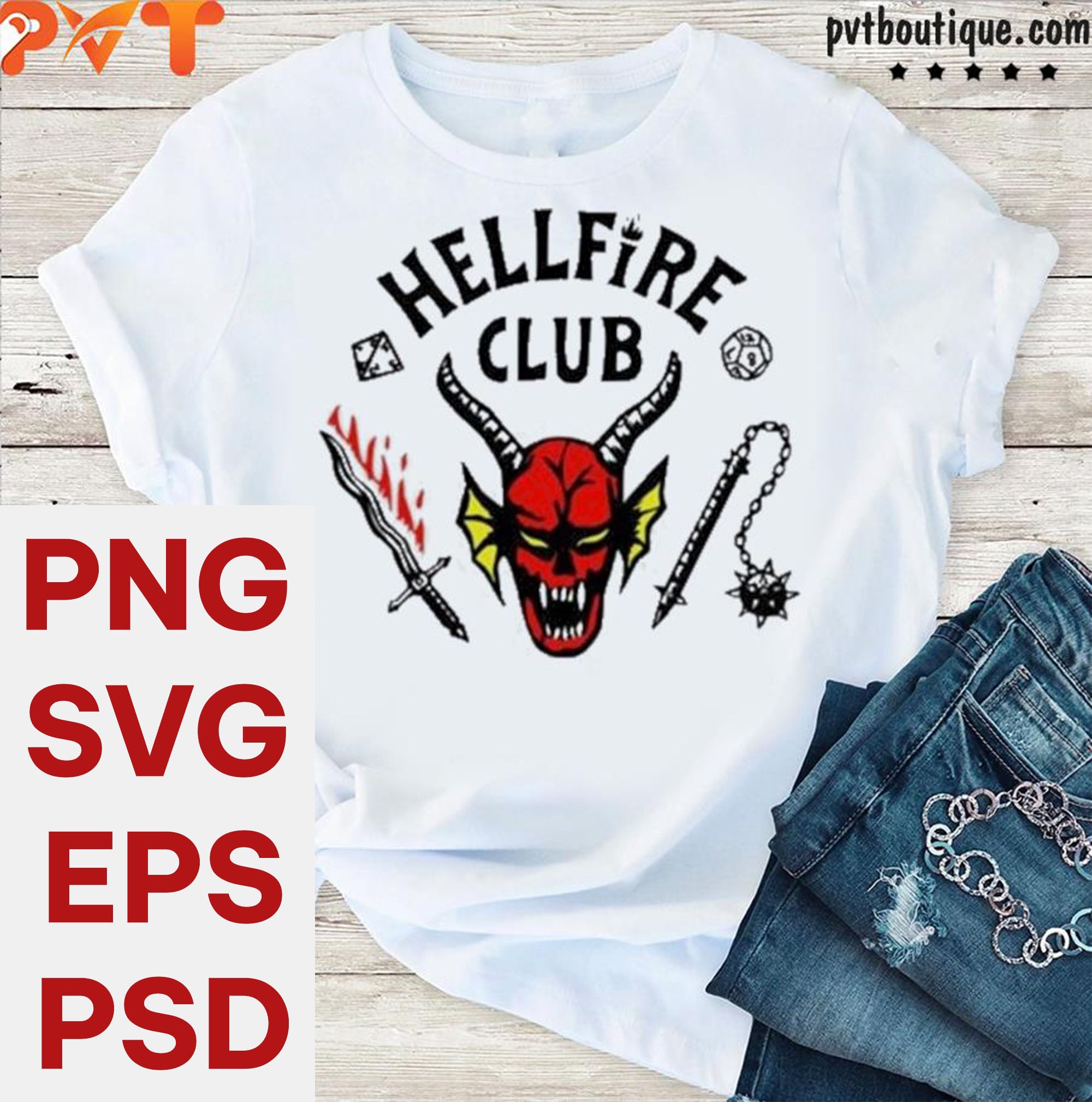 Hellfire Club SVG, PNG, EPS, PSD, Stranger Things 4 Hellfire Club SVG ...