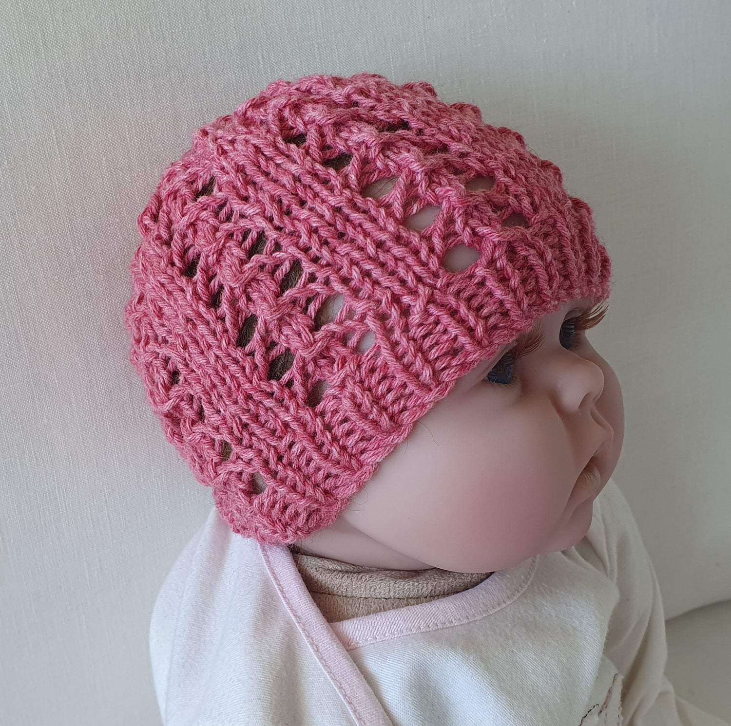 Baby’s lace beanie - Briony - Knitting pattern - Payhip