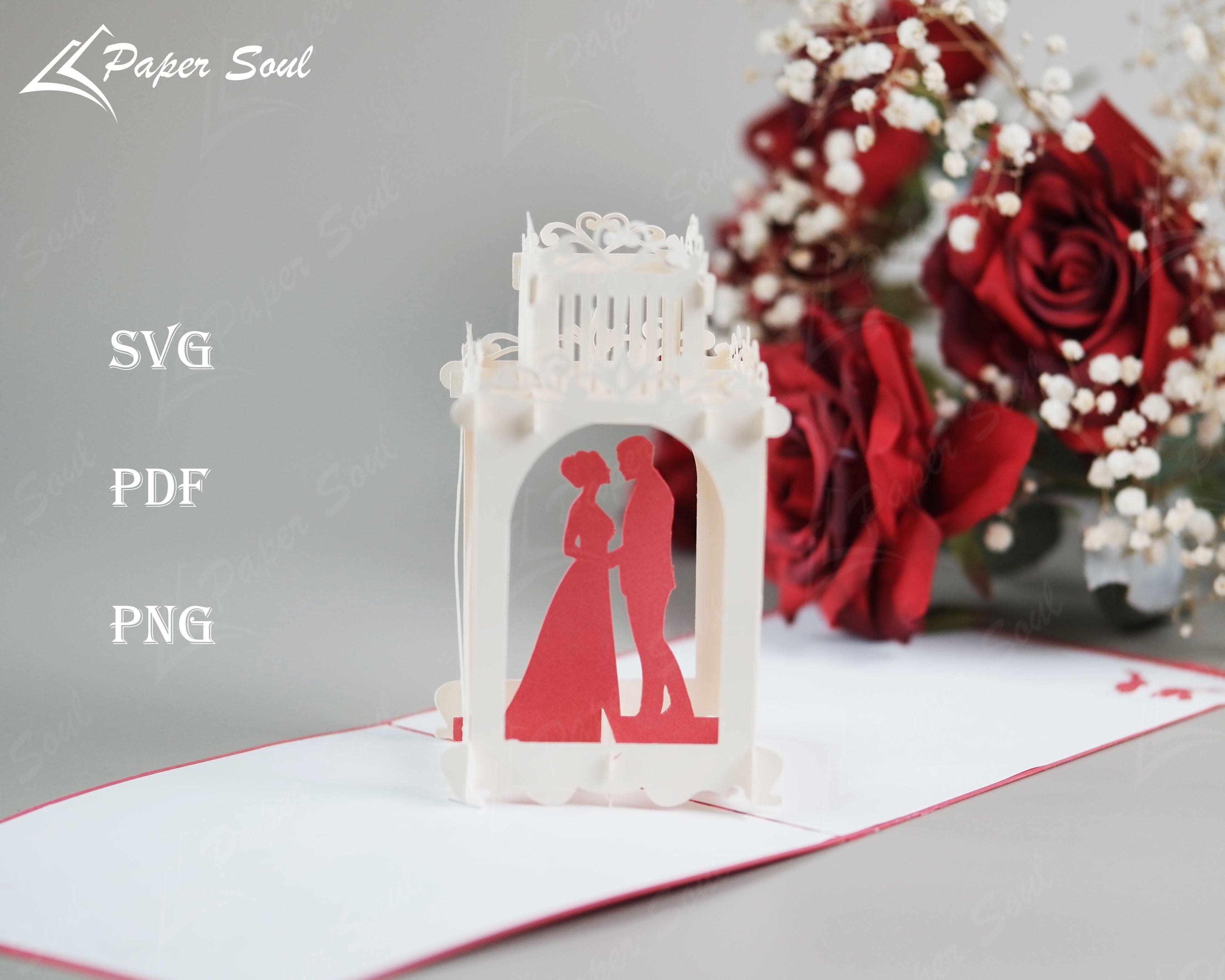 Wedding pop up card template - Payhip