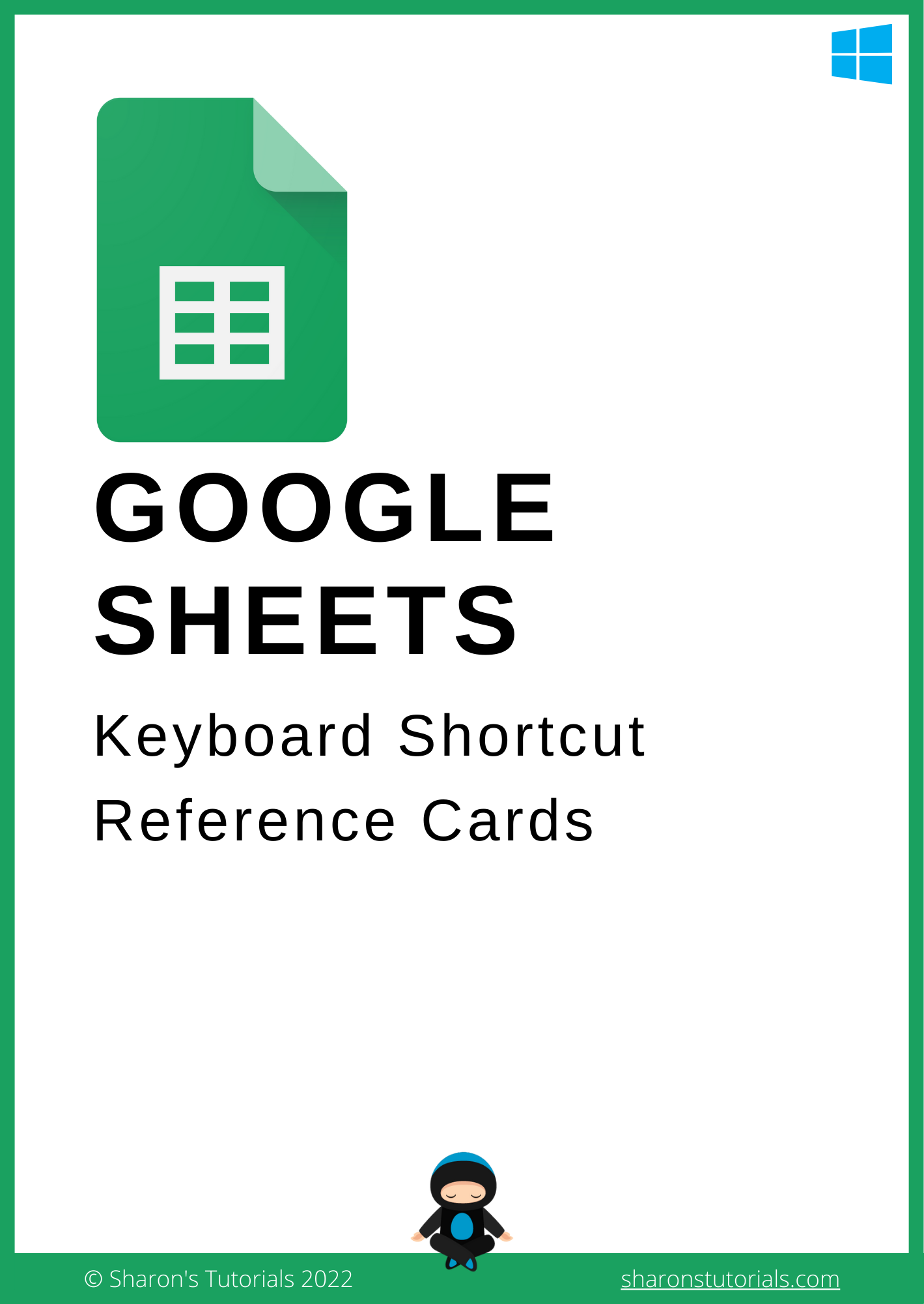 Google Sheets Keyboard Shortcut Reference Cards - Payhip