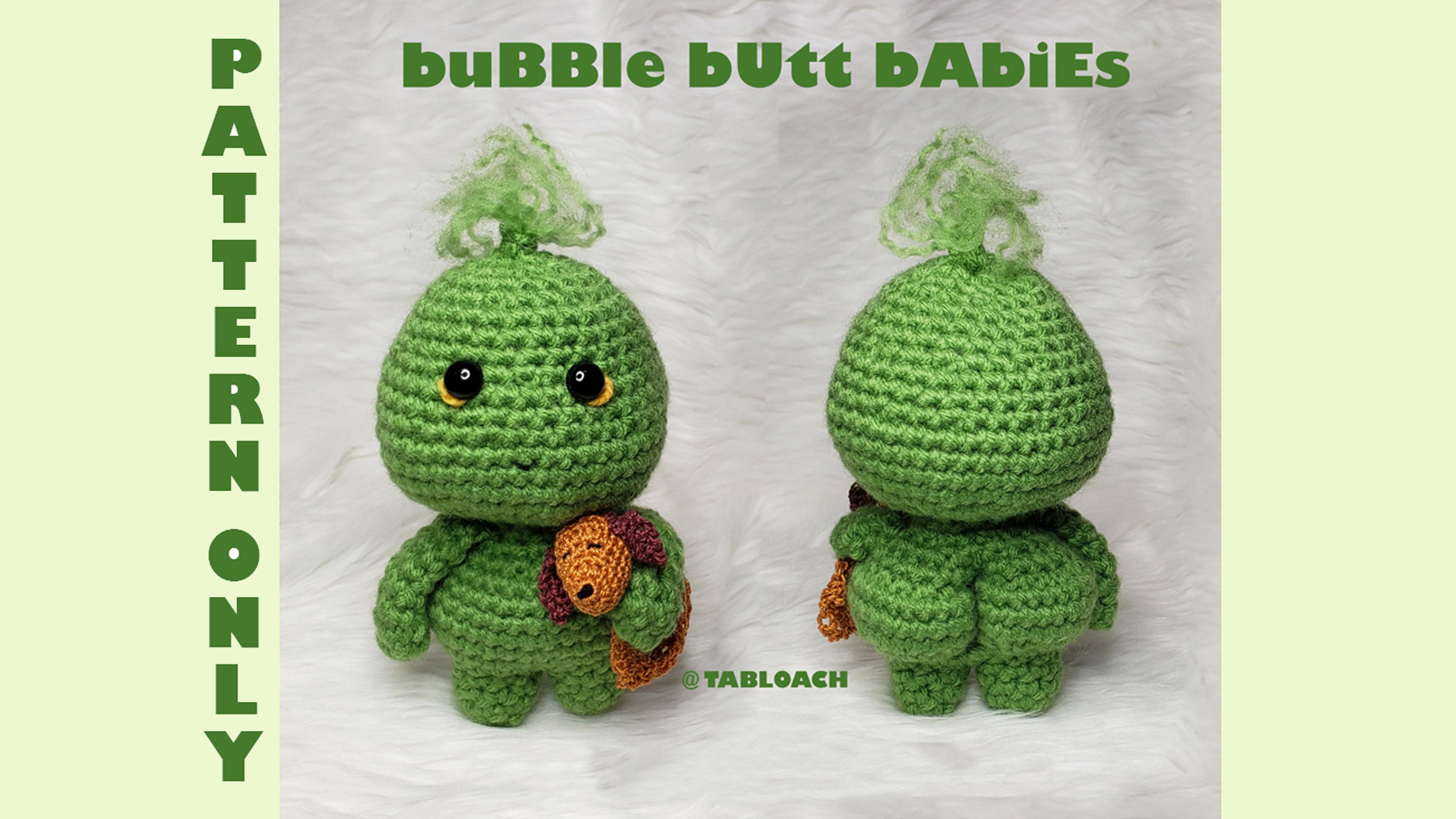 Bubble Butt Baby Monster Crochet PDF pattern