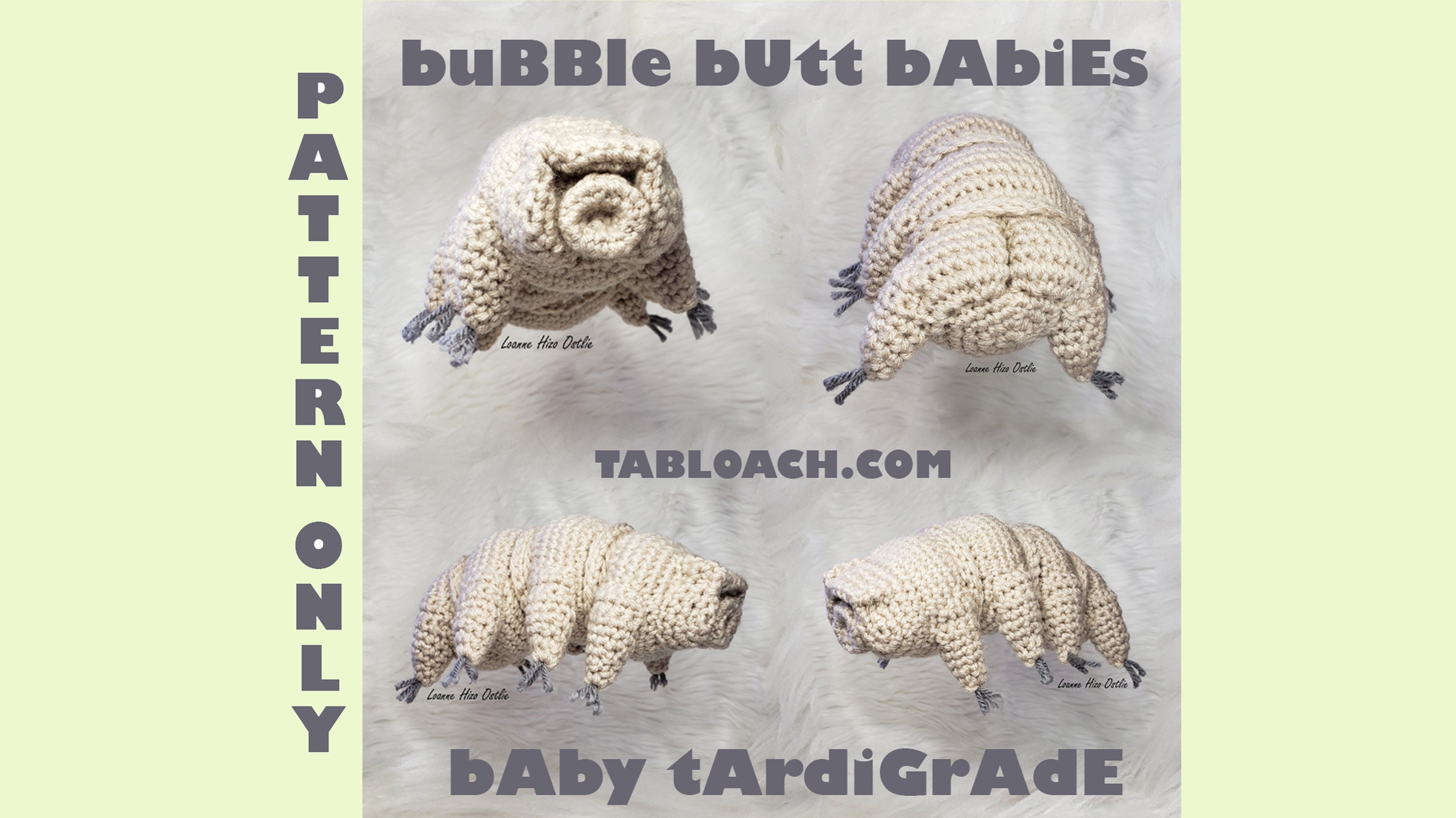 Bubble Butt Baby Tardigrade Crochet PDF pattern