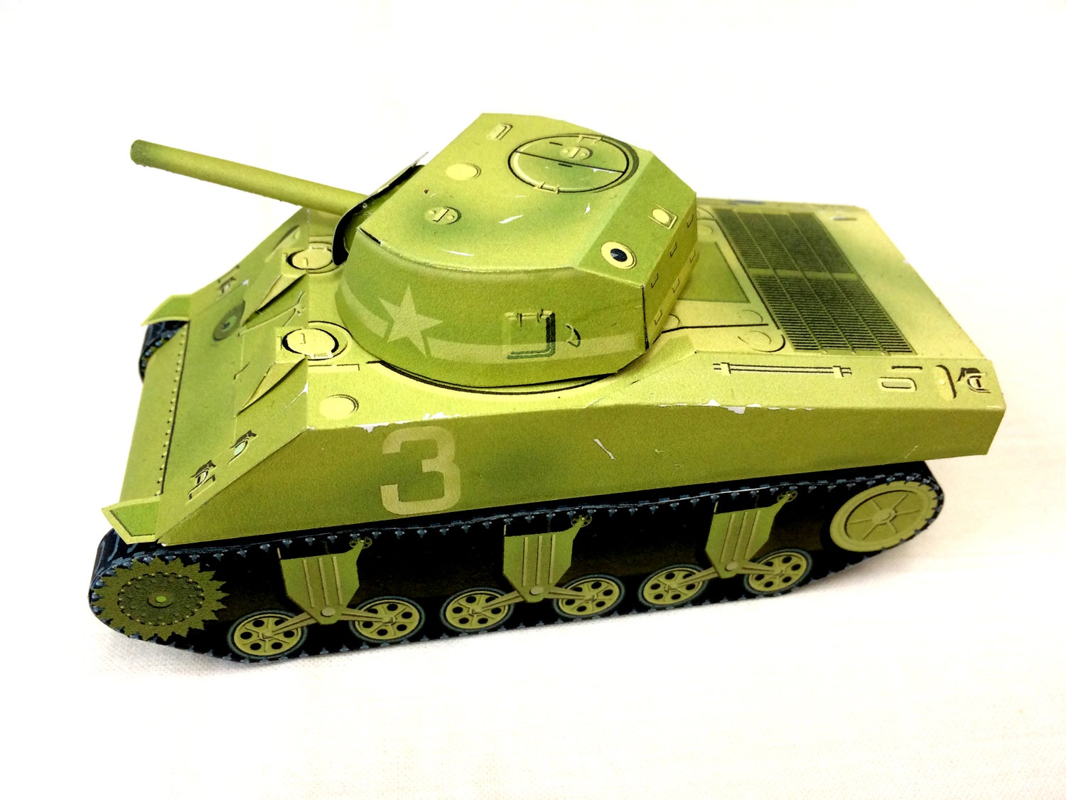 Paper tank M4 Sherman Africa ww2 - Payhip