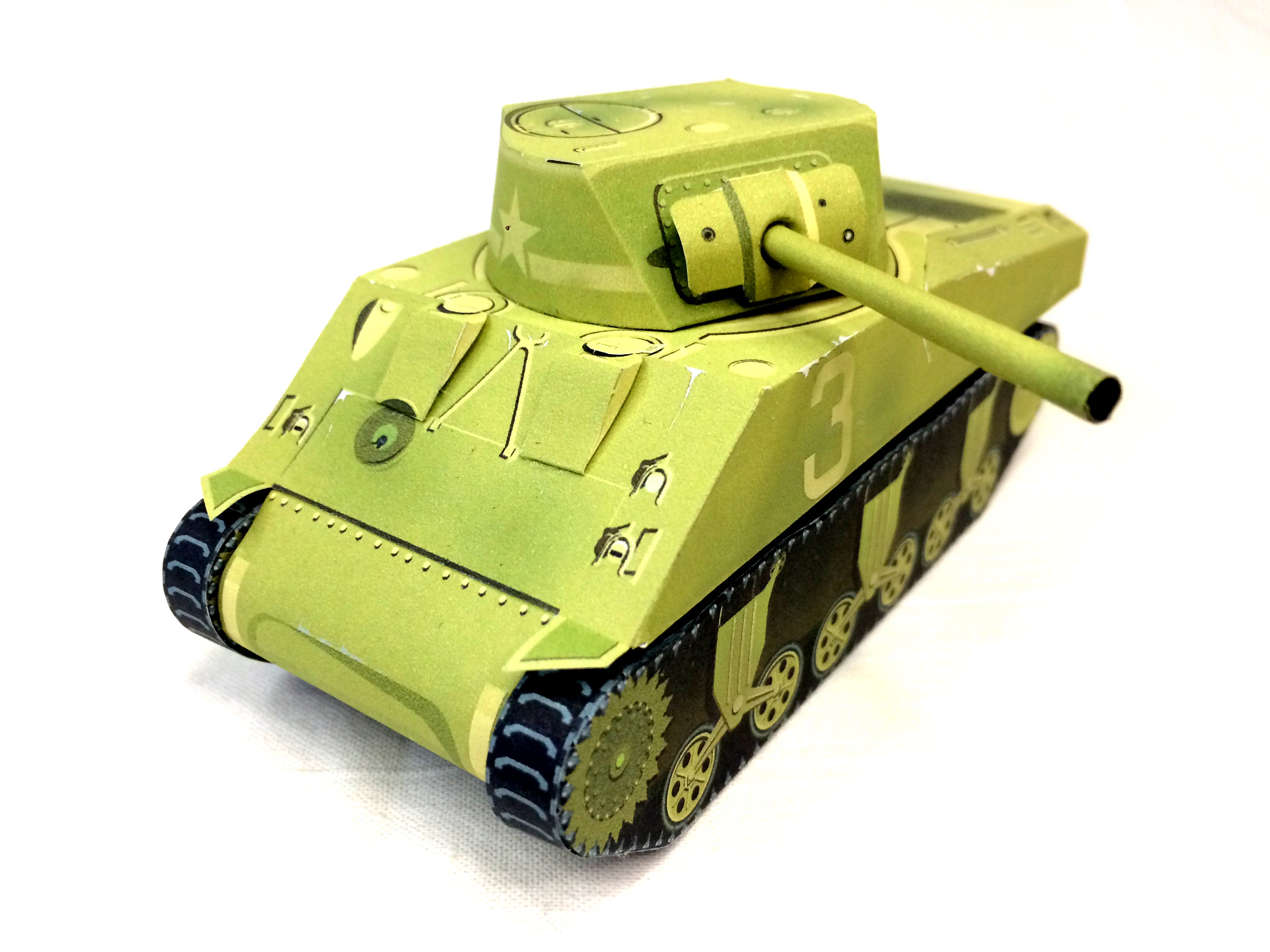 Paper tank M4 Sherman Africa ww2 - Payhip