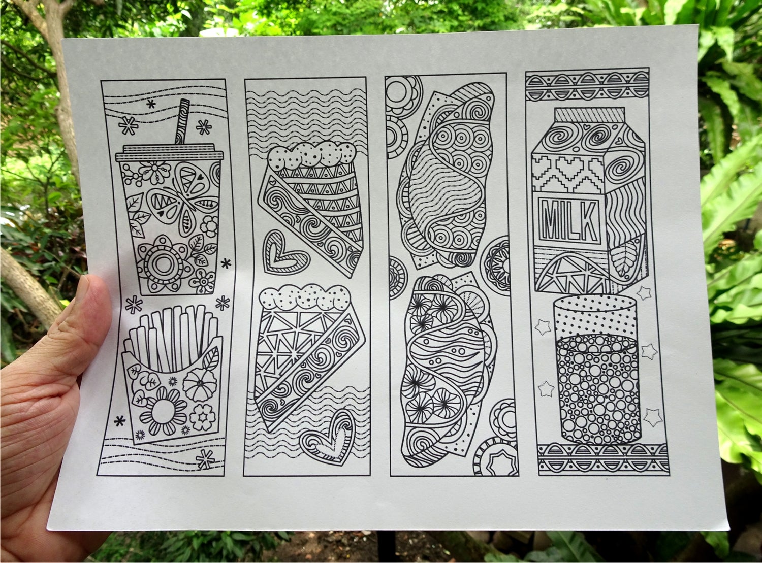 Foodstuff Zentangle Bookmarks Set2 - Payhip