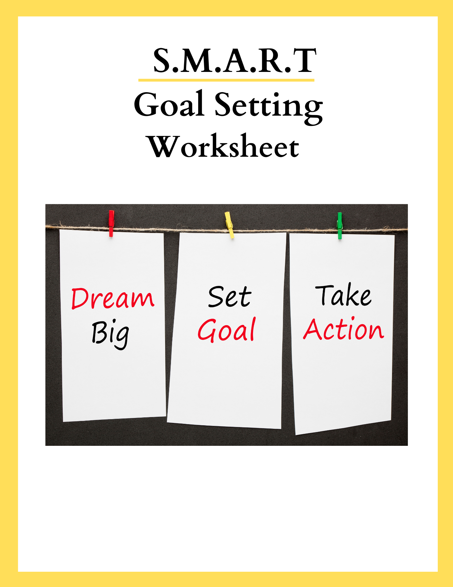 S.M.A.R.T. Goal Setting Worksheet - Payhip