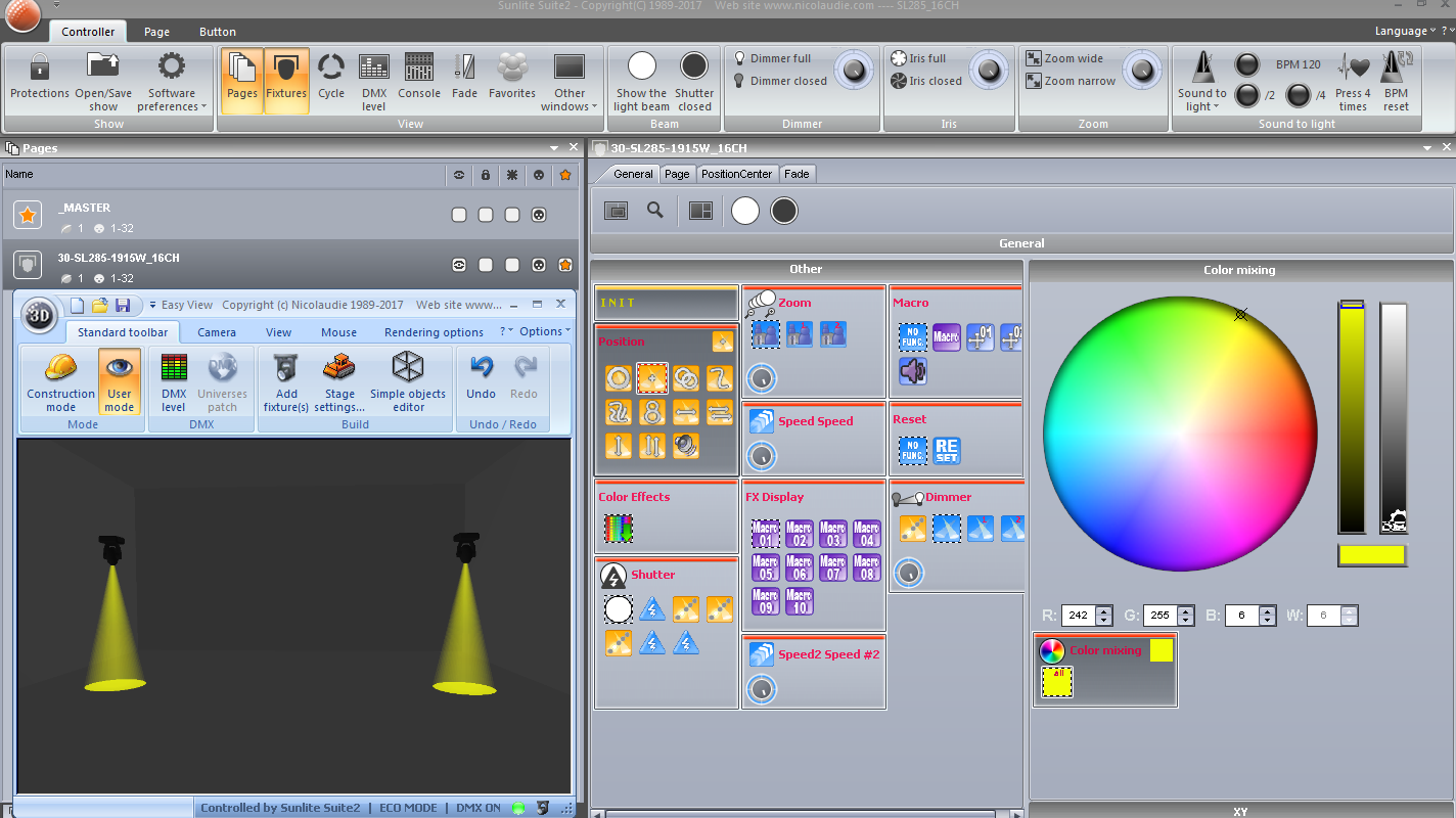 Librería de Sunlite Suite 2 P/ 19x15w 30-SL285-1915W de SL Pro Lighting ...