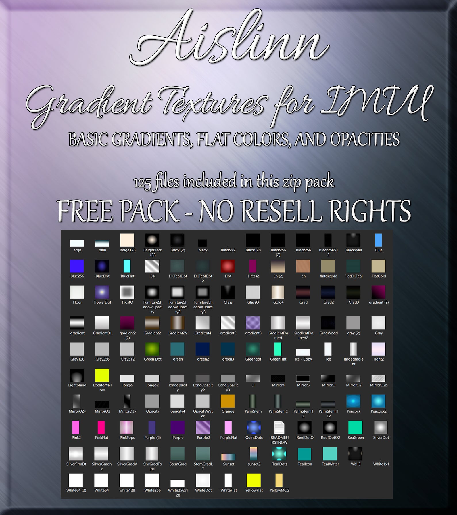 125 FREE Gradients and Colors for IMVU by Aislinn - Payhip