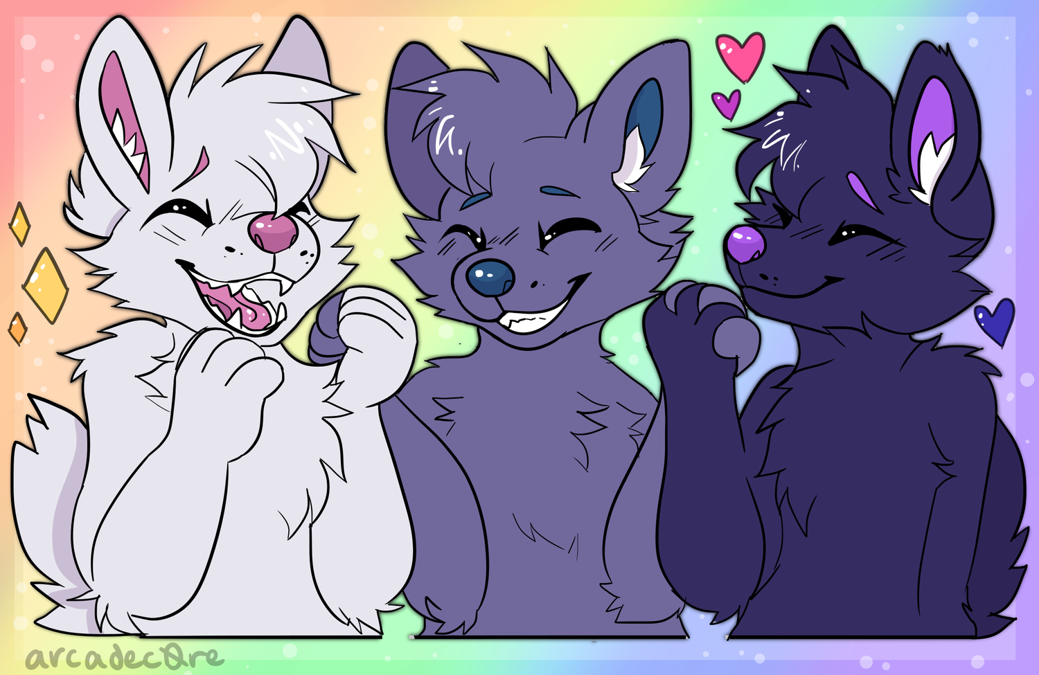 Holding Hands Trio Furry Base - Payhip