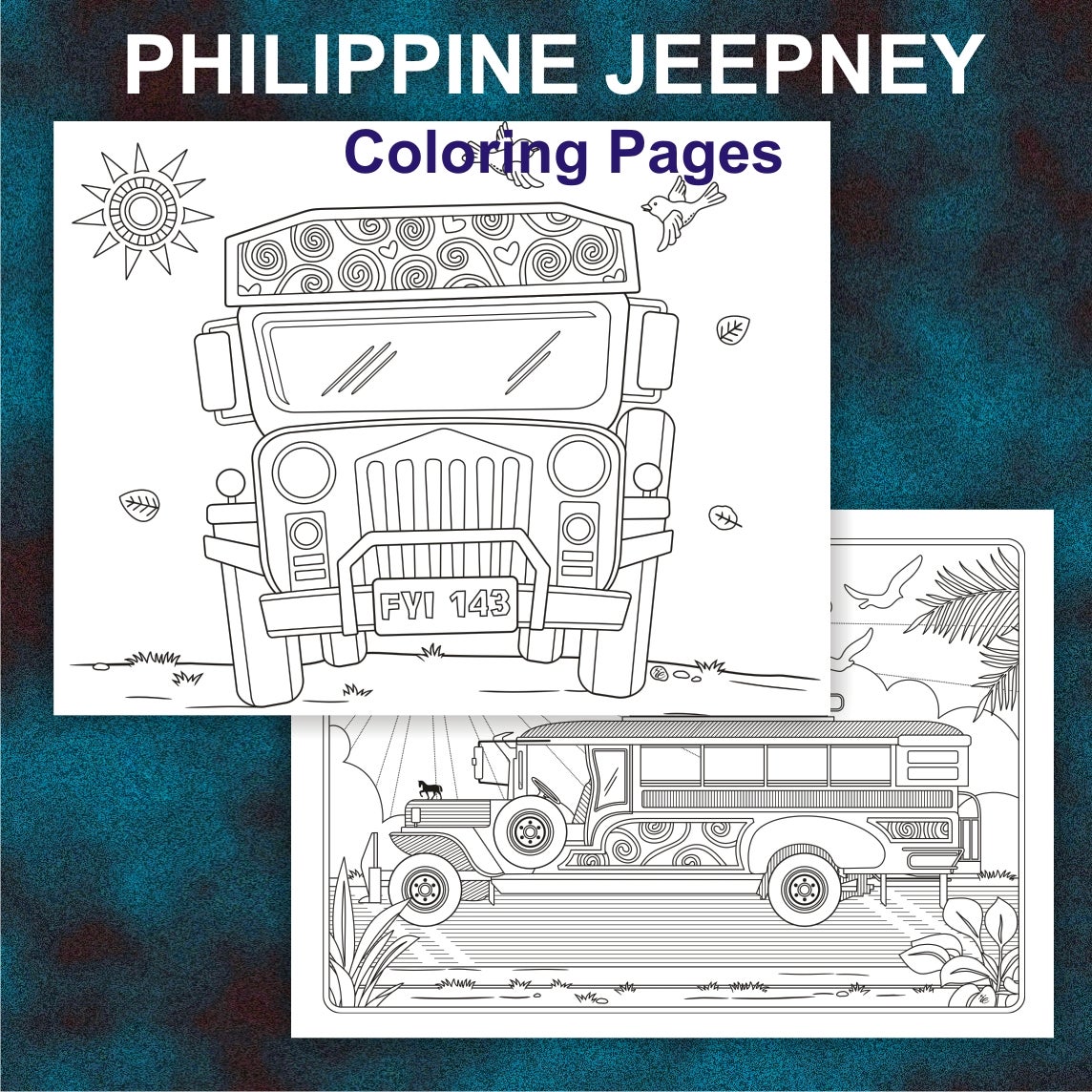 Philippine Jeepney Coloring Pages - Payhip