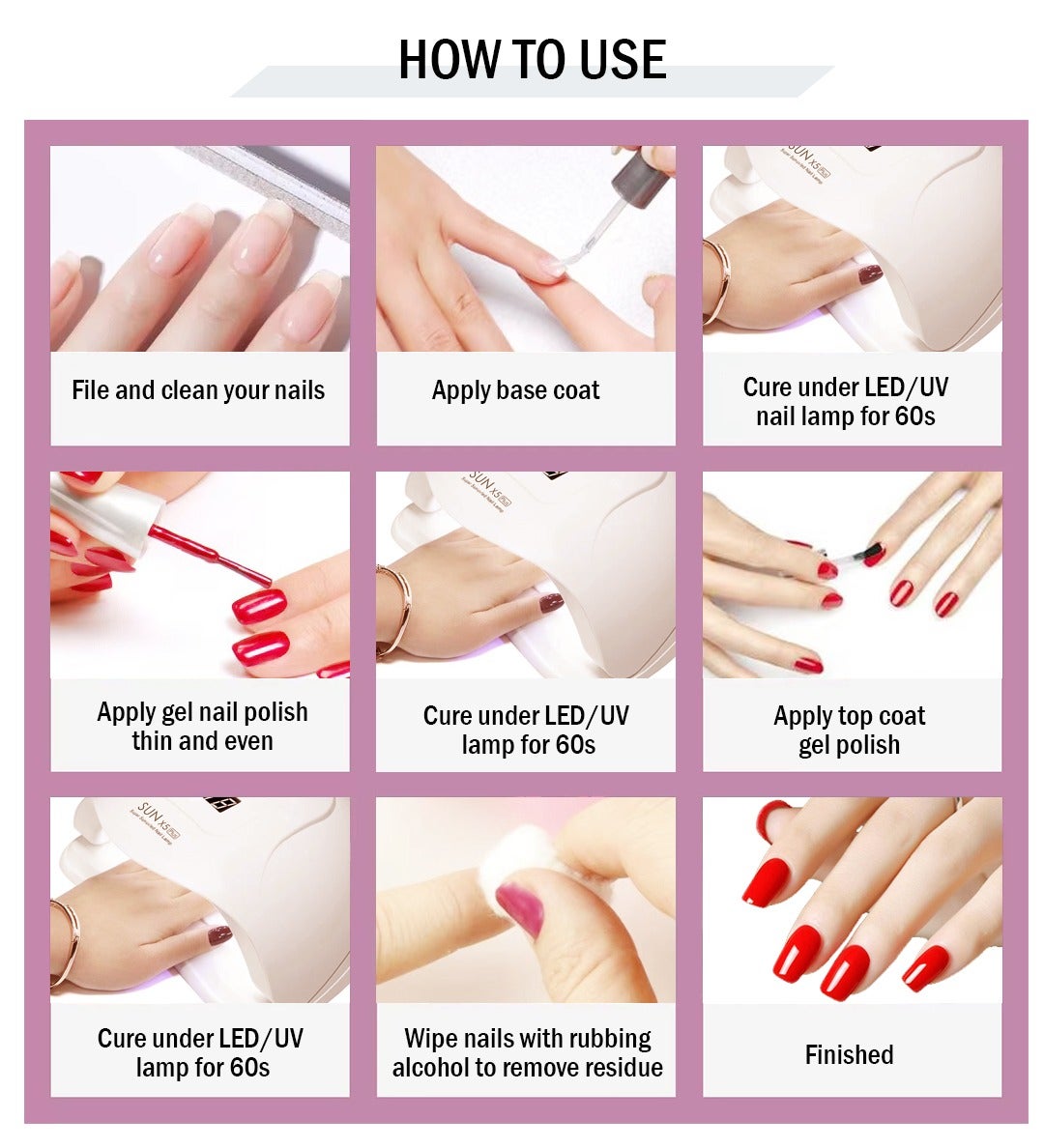 Gel Nail Polish Set Kit 8pcs Semi-Permanent Gel Varnish gel nail polish ...