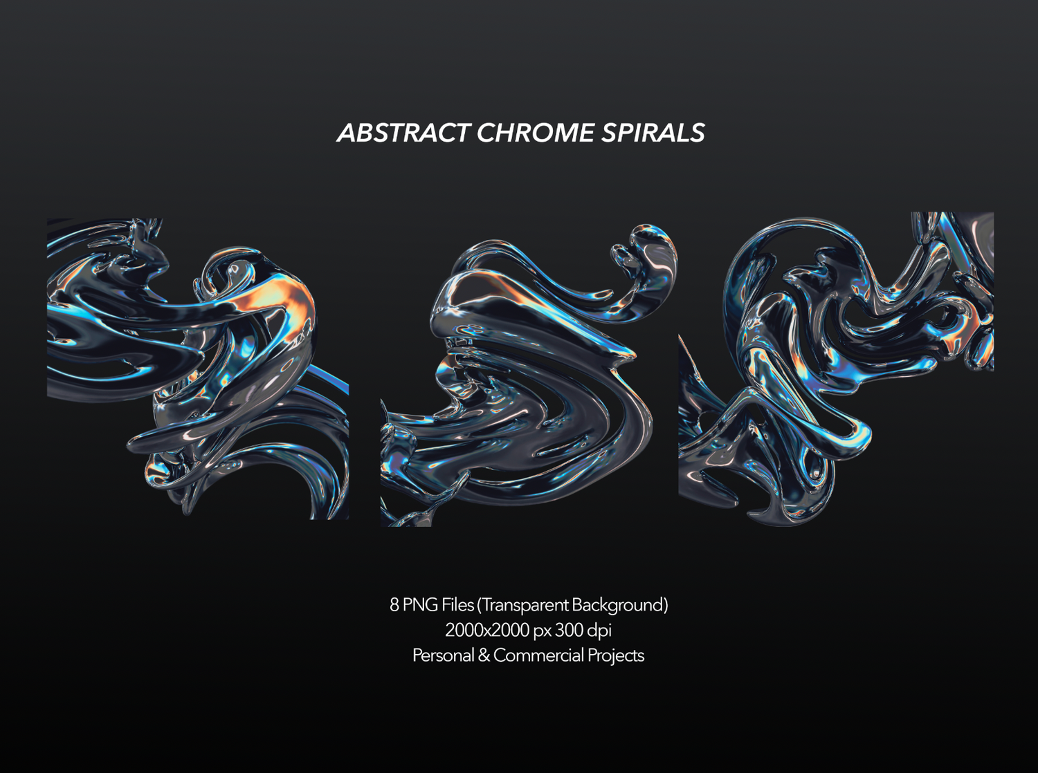 Abstract Chrome Spirals - Payhip