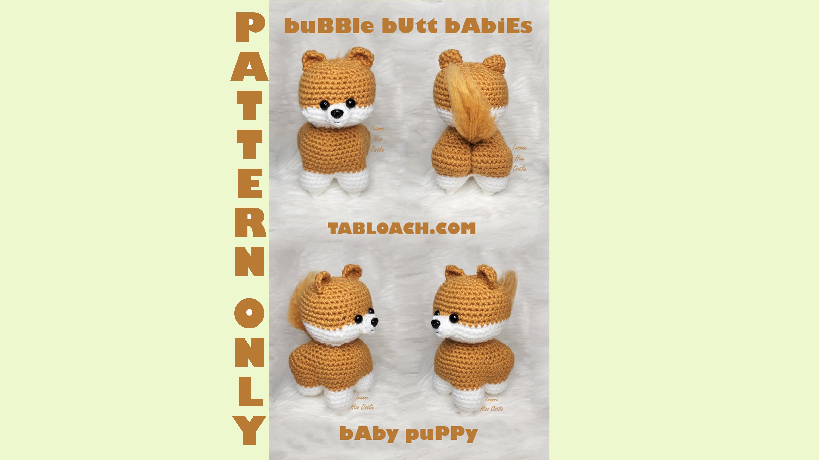 Bubble Butt Baby Puppy Crochet PDF pattern